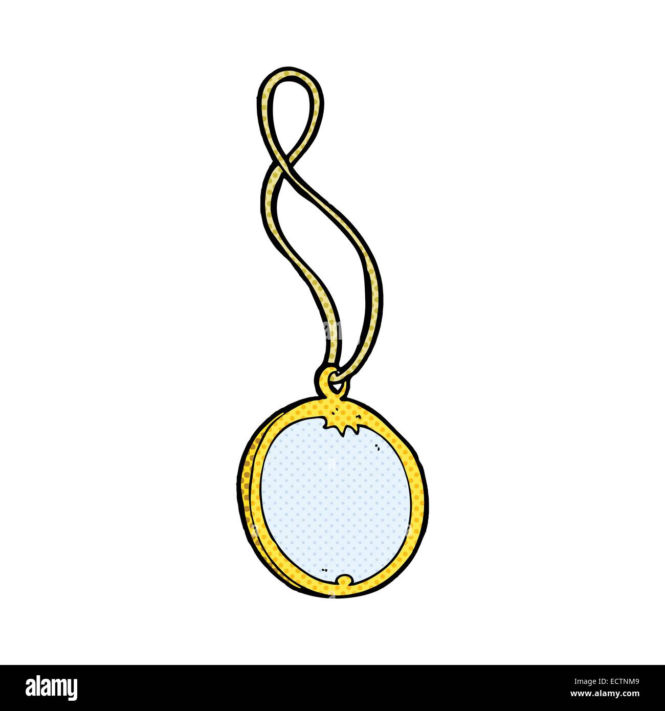 retro comic book style cartoon pendant necklace Stock Vector Image ...