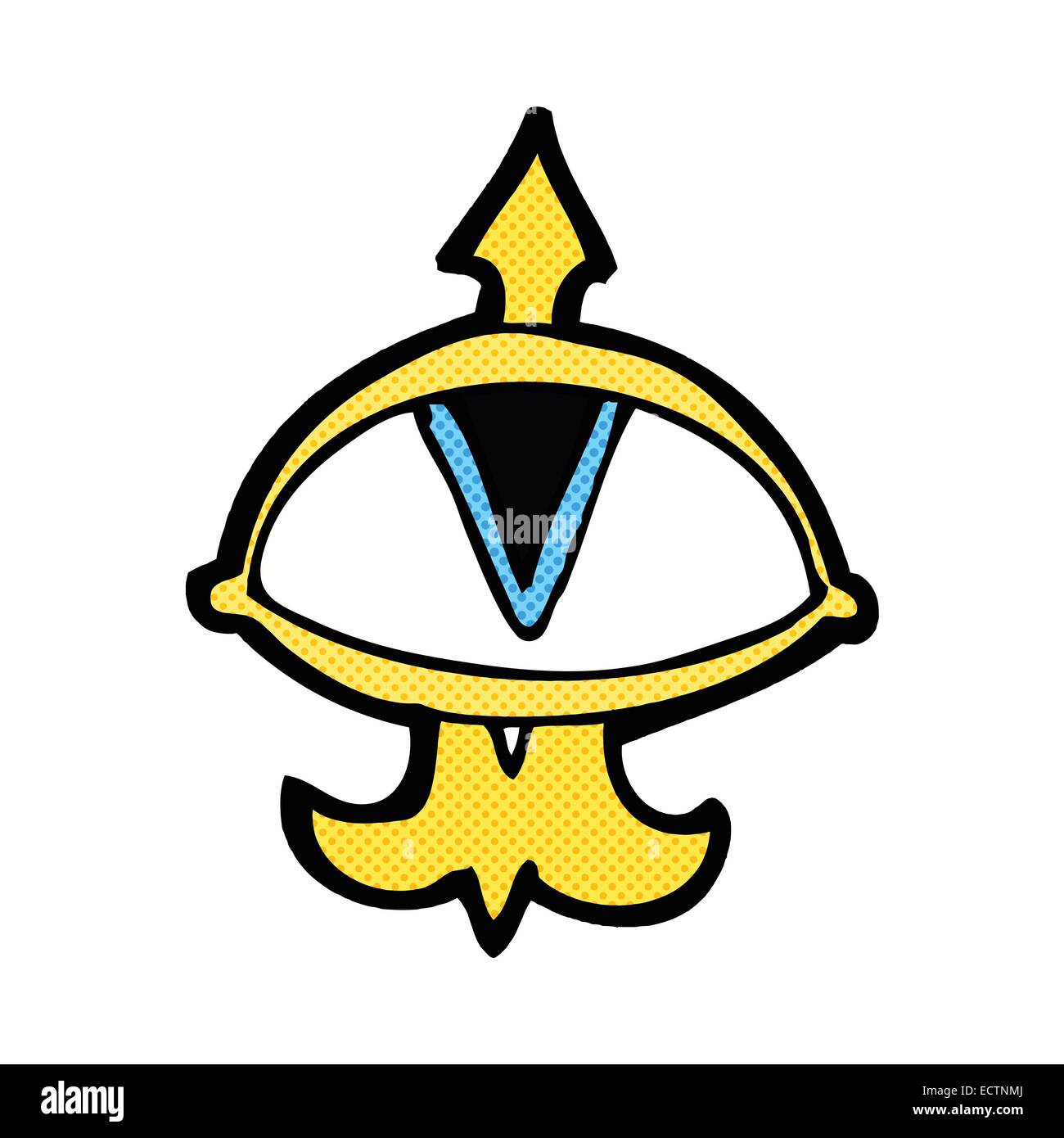 retro comic book style cartoon mystic eye symbol Stock Vector Image ...