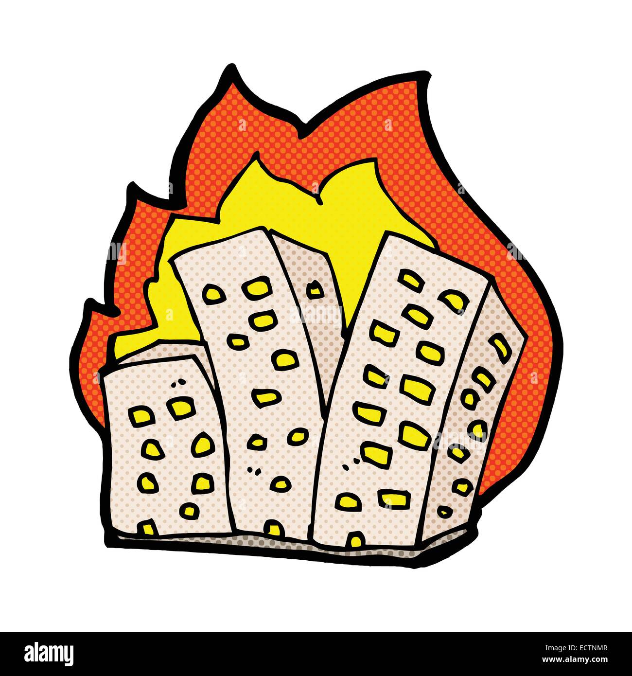 Cartoon burning buildings hi-res stock photography and images - Alamy
