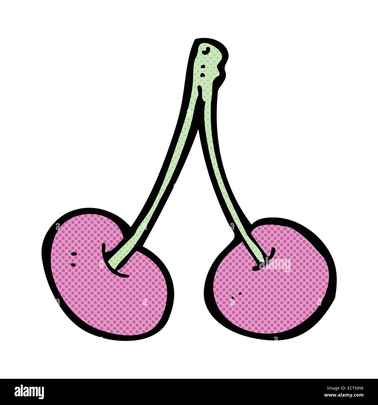 retro comic book style cartoon cherries Stock Vector Image & Art - Alamy