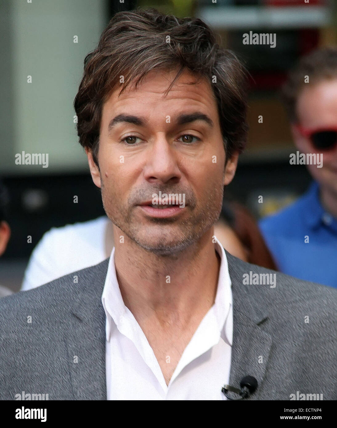 Eric McCormack appears during an interview on 'Extra' live from Times ...