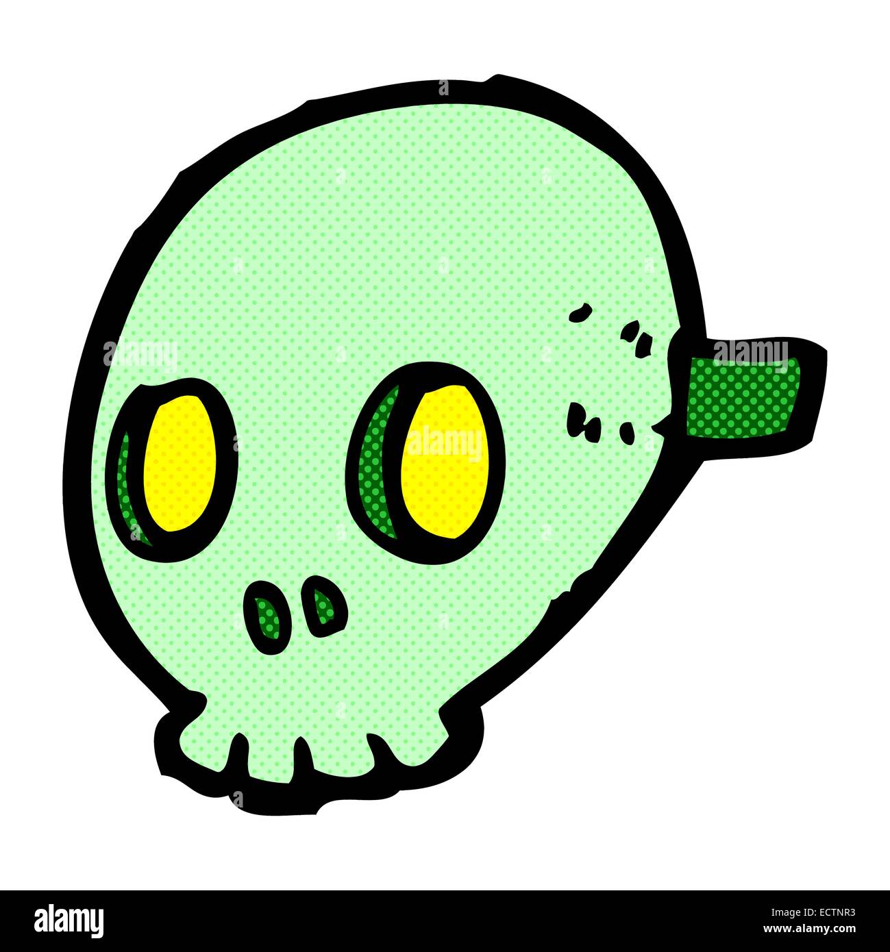 retro comic book style cartoon skull mask Stock Vector Image & Art - Alamy
