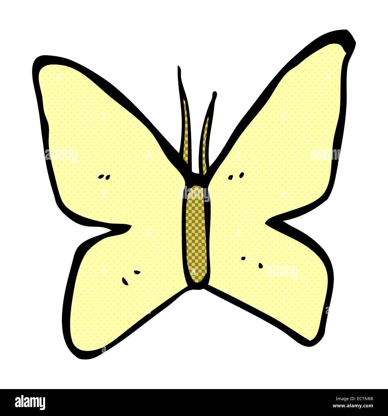 retro comic book style cartoon butterfly symbol Stock Vector Image ...