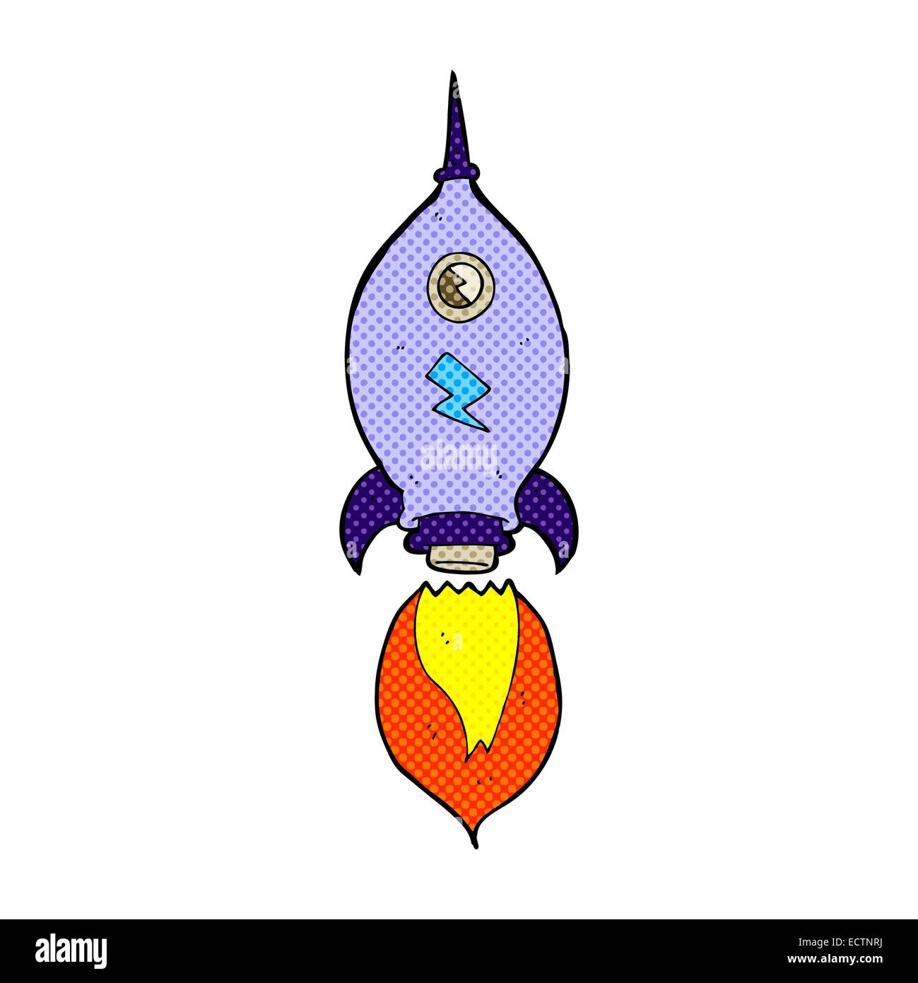 retro comic book style cartoon spaceship Stock Vector Image & Art - Alamy