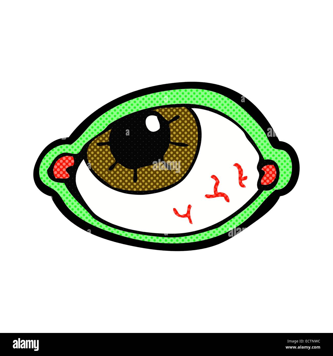 retro comic book style cartoon spooky eye Stock Vector Image & Art - Alamy