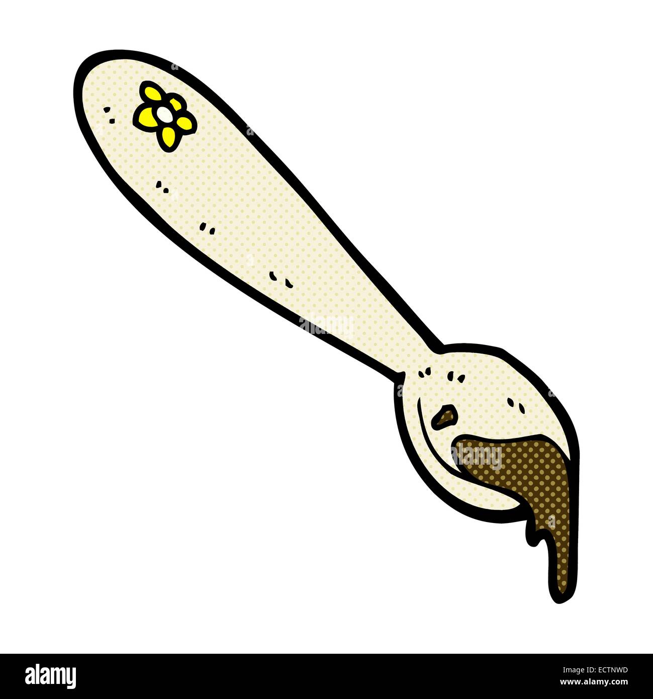 retro comic book style cartoon stew spoon Stock Vector Image & Art - Alamy