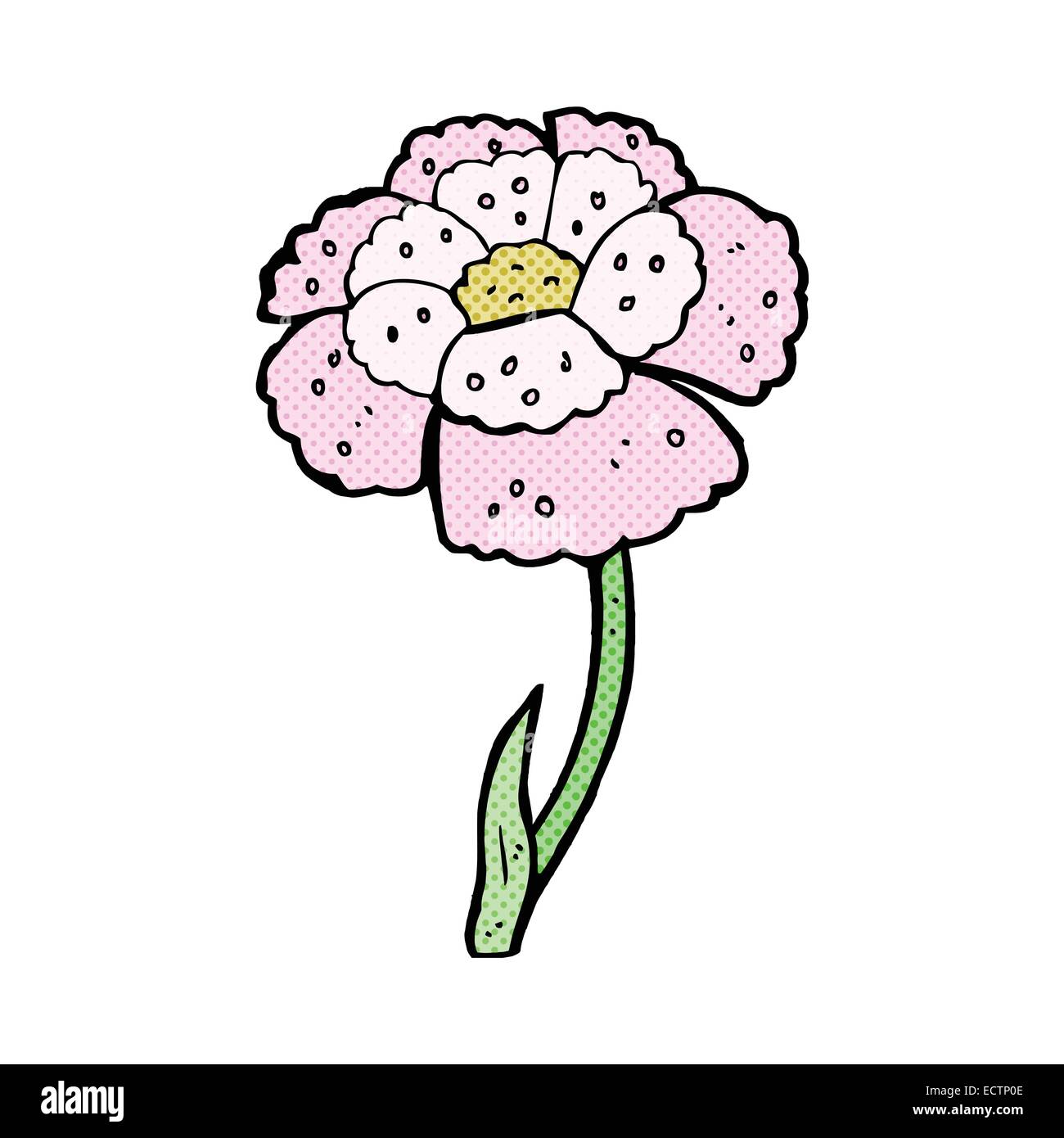 retro comic book style cartoon flower Stock Vector Image & Art - Alamy