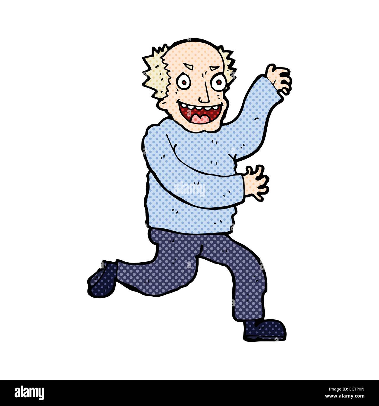 retro comic book style cartoon evil old man Stock Vector Image & Art ...