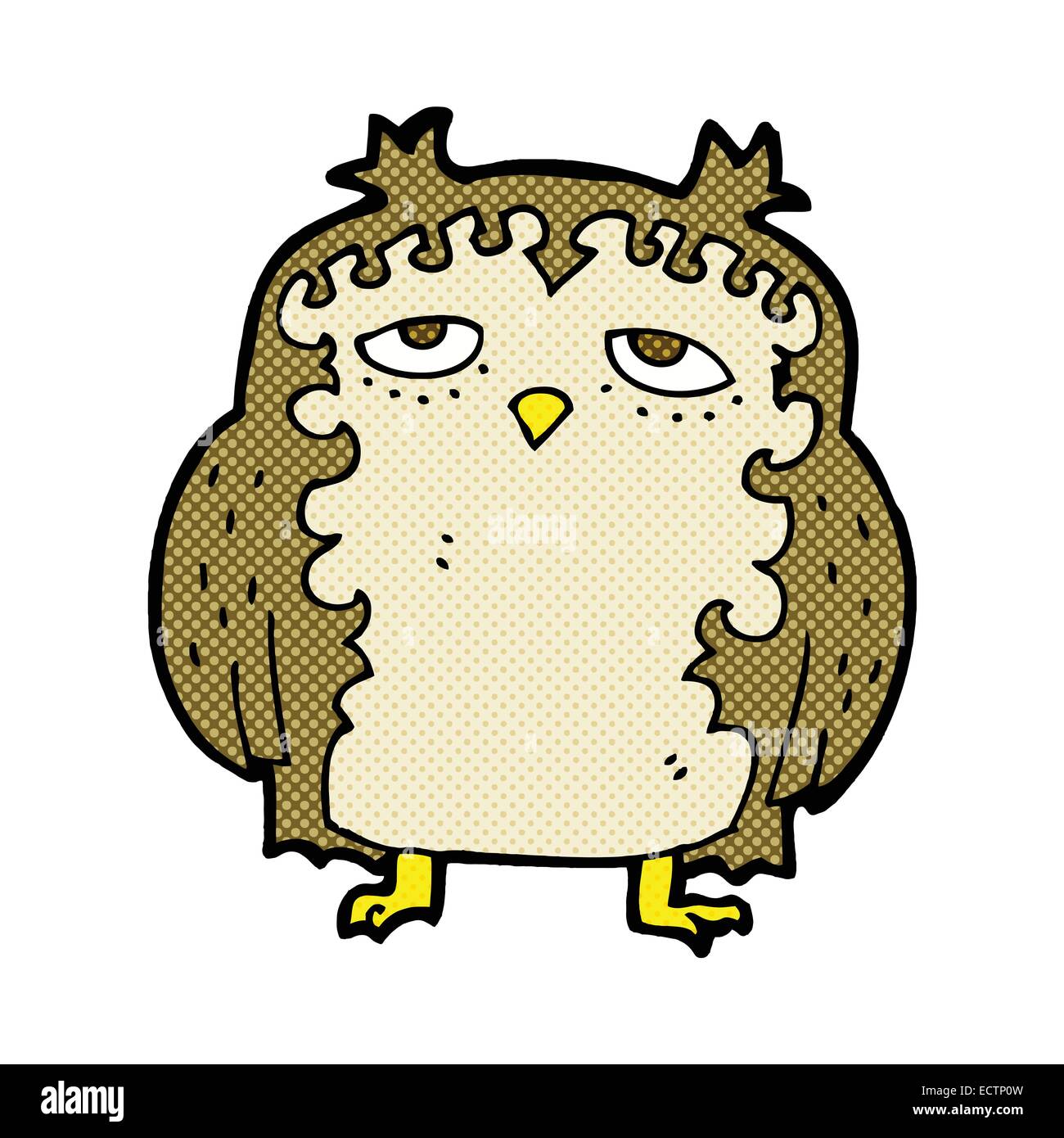 retro comic book style cartoon wise old owl Stock Vector Image & Art ...
