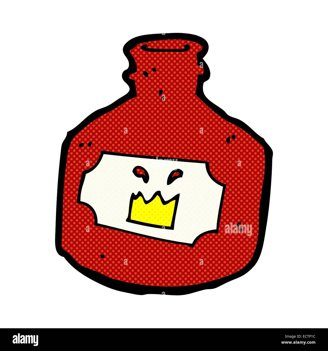 retro comic book style cartoon old bottle Stock Vector Image & Art - Alamy