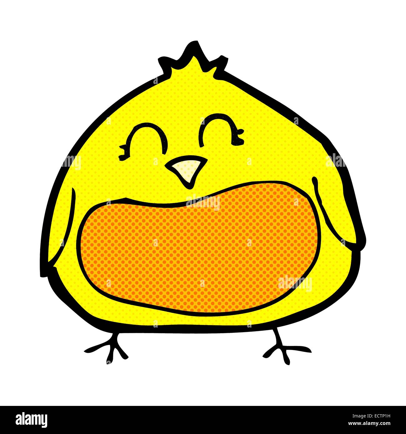 retro comic book style cartoon fat bird Stock Vector Image & Art - Alamy