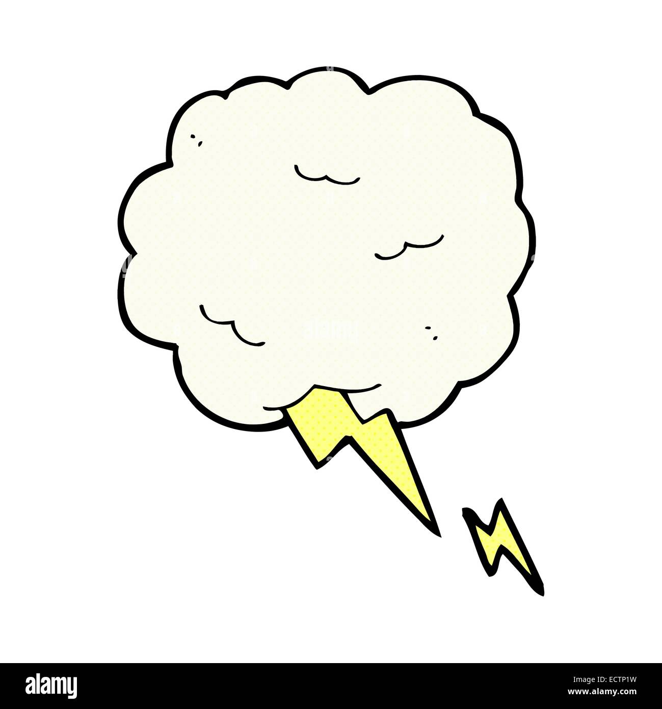 retro comic book style cartoon thundercloud symbol Stock Vector Image ...