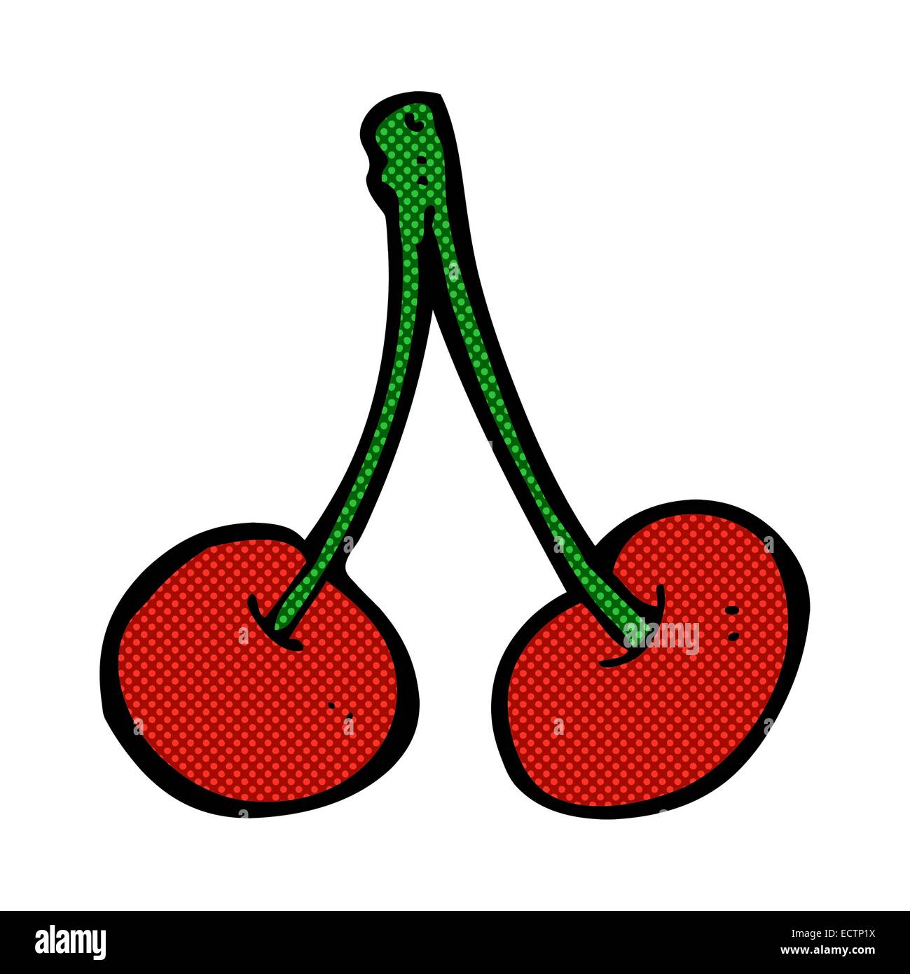 retro comic book style cartoon cherries Stock Vector Image & Art - Alamy