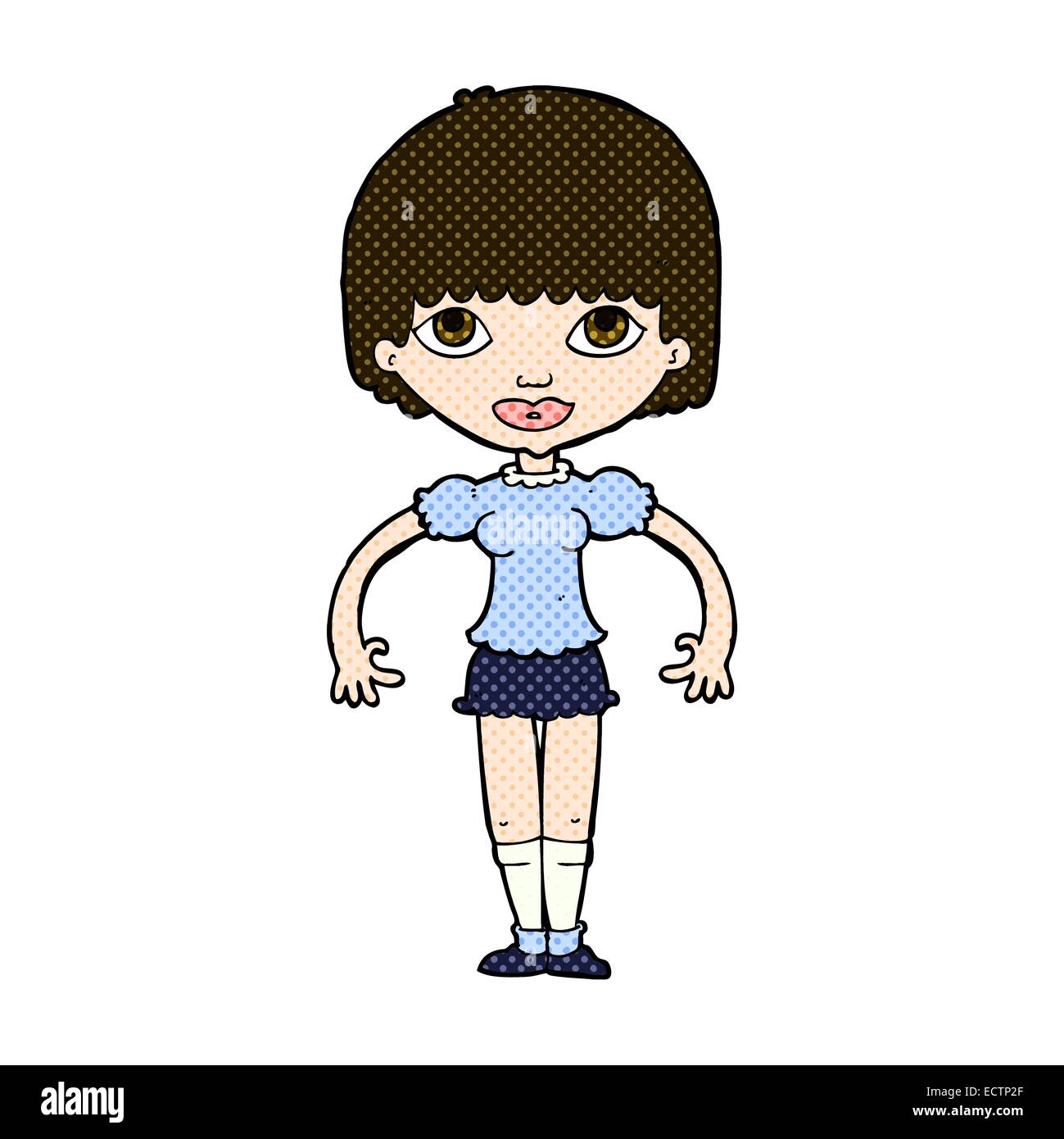 retro comic book style cartoon girl Stock Vector Image & Art - Alamy