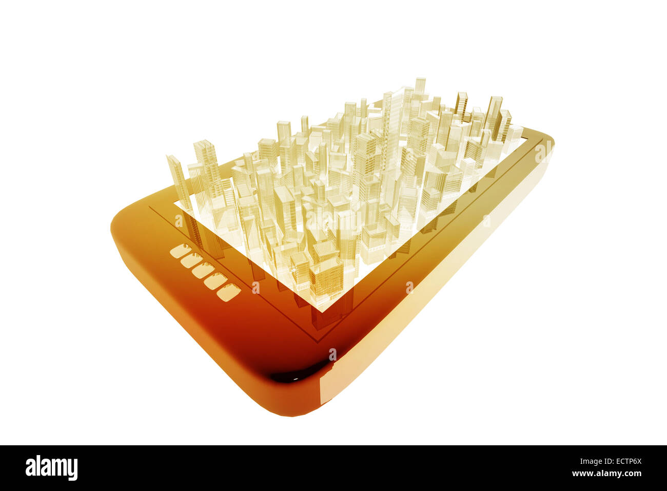 3d city computer Cut Out Stock Images & Pictures - Alamy