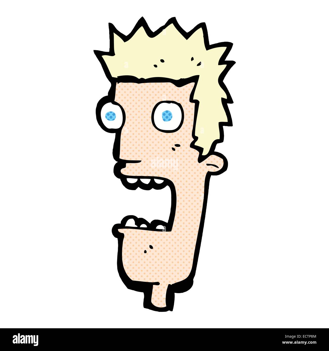 retro comic book style cartoon shocked man's face Stock Vector Image ...