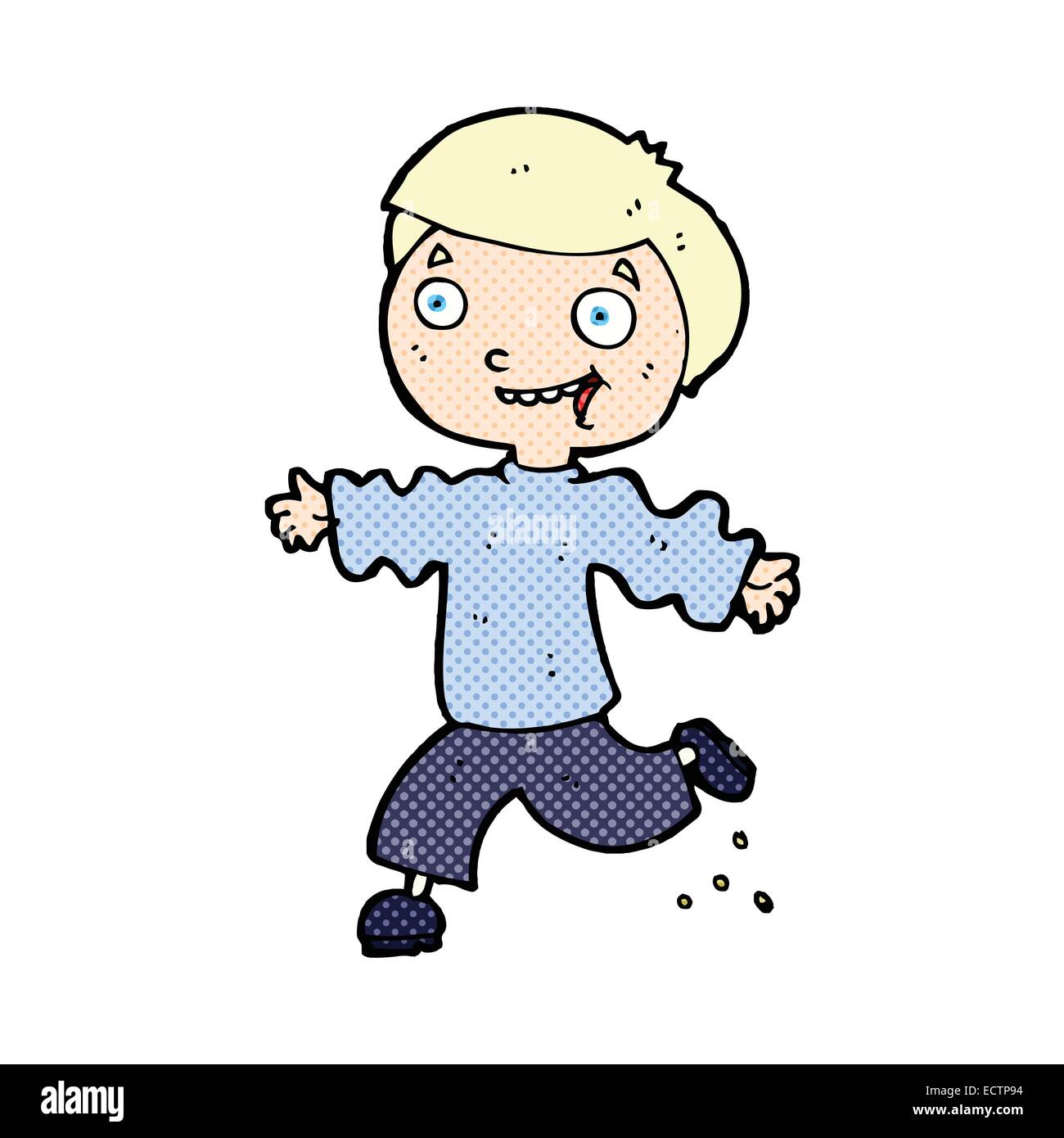 retro comic book style cartoon excited boy Stock Vector Image & Art - Alamy