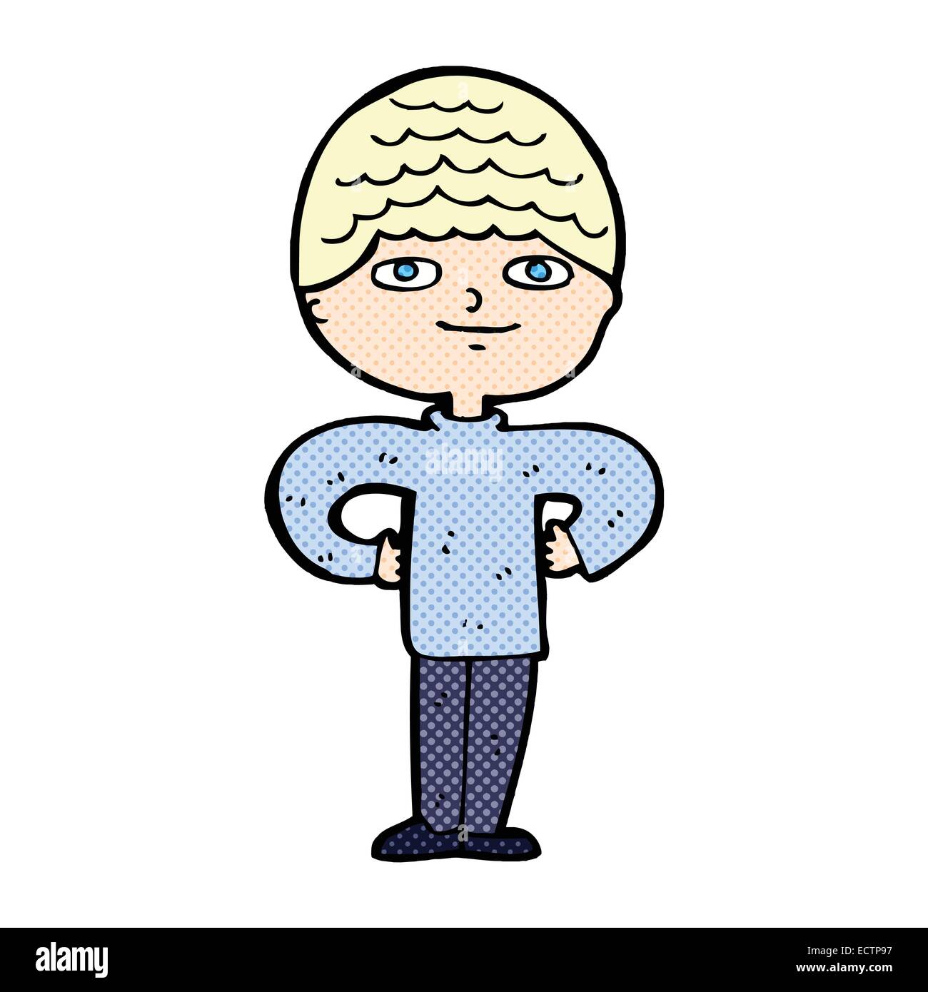 retro comic book style cartoon proud man Stock Vector Image & Art - Alamy