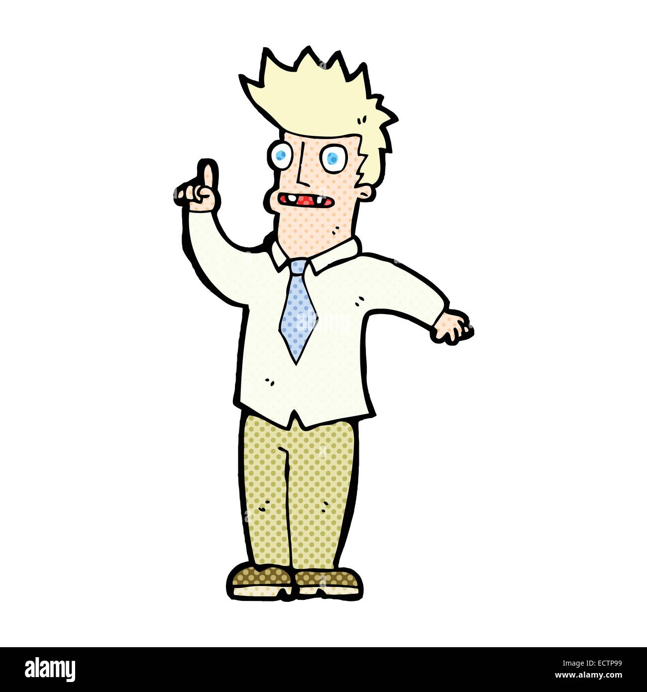 retro comic book style cartoon man with idea Stock Vector Image & Art ...