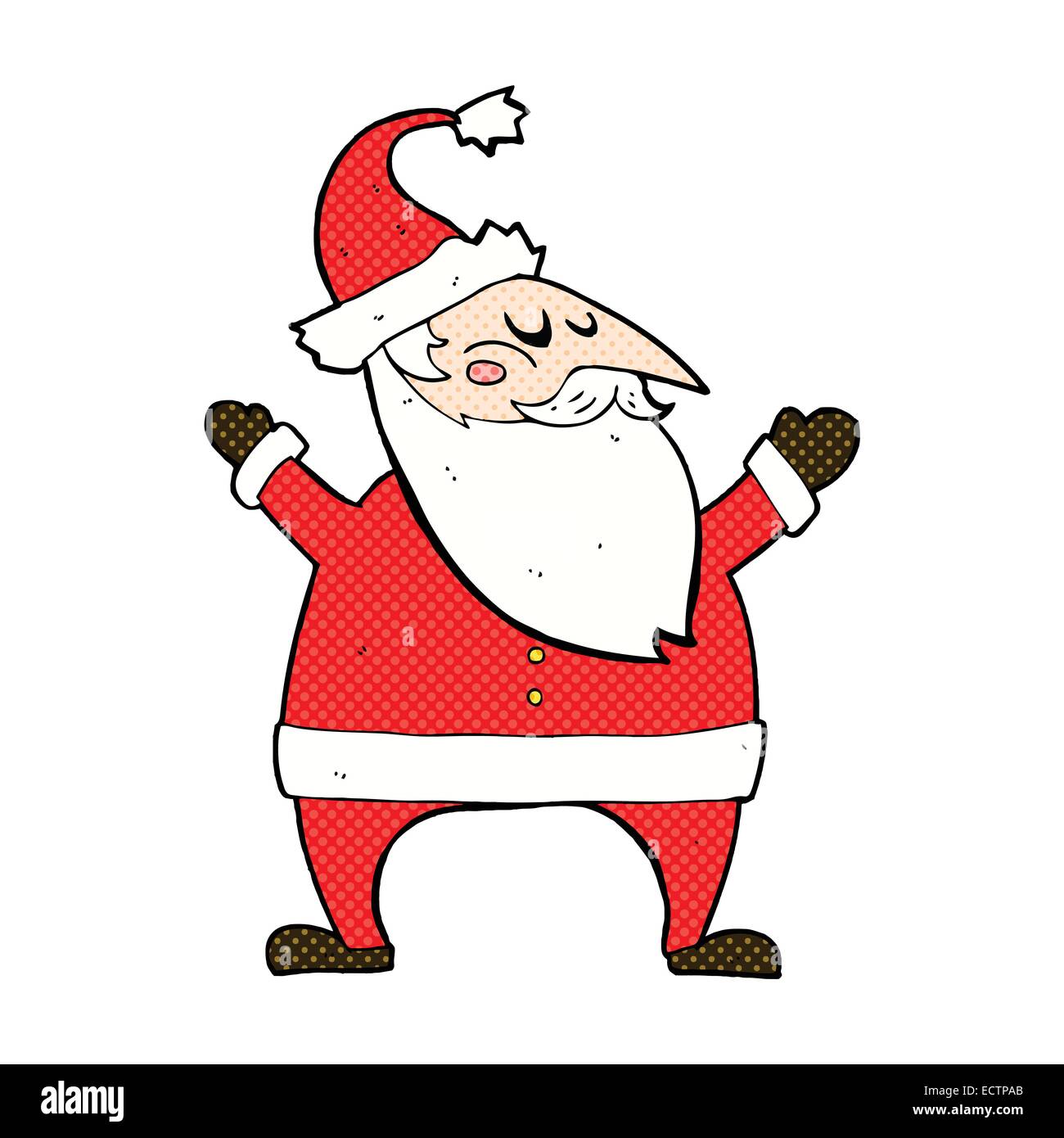 retro comic book style cartoon santa claus Stock Vector Image & Art - Alamy