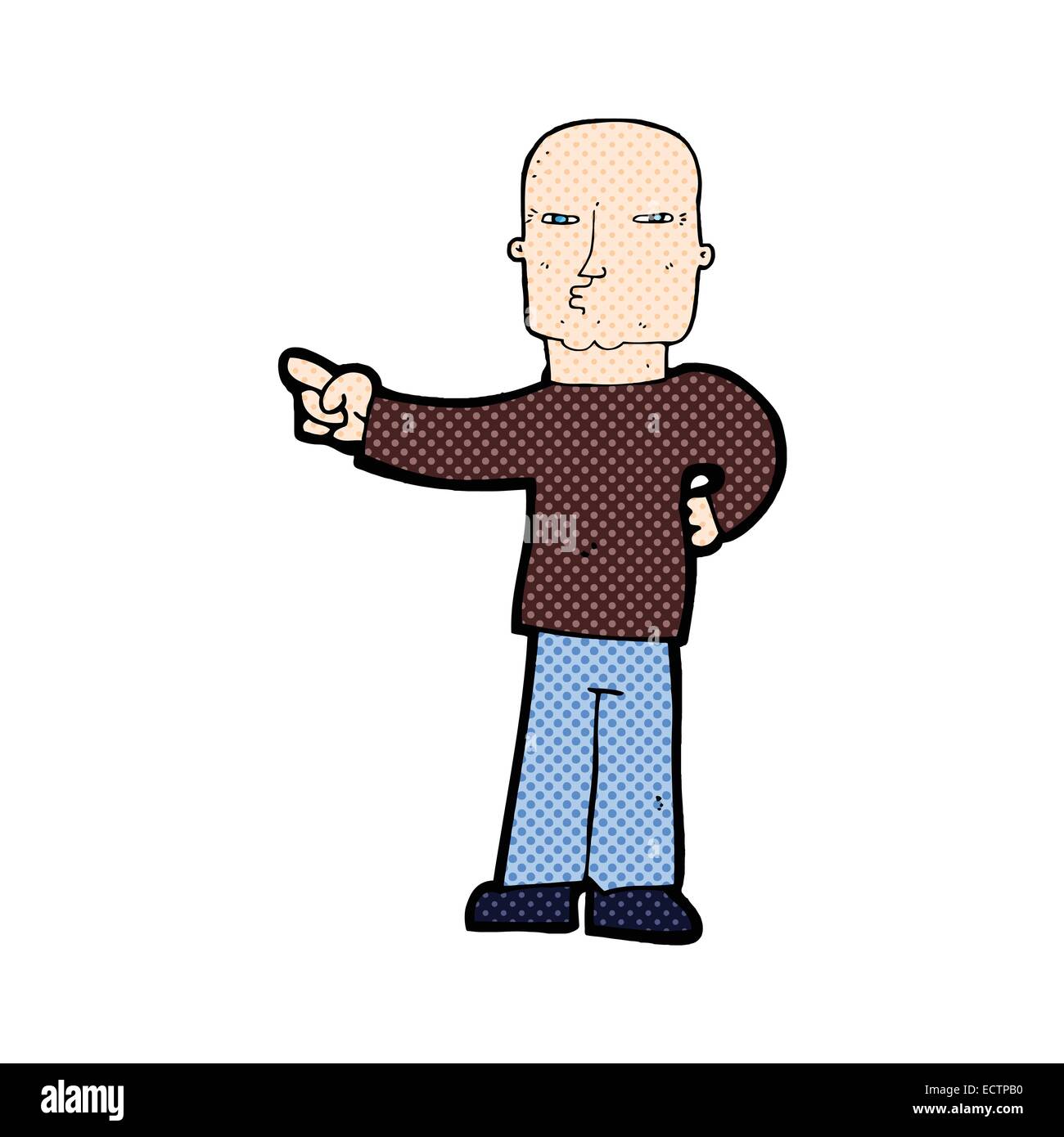 retro comic book style cartoon pointing man Stock Vector Image & Art ...