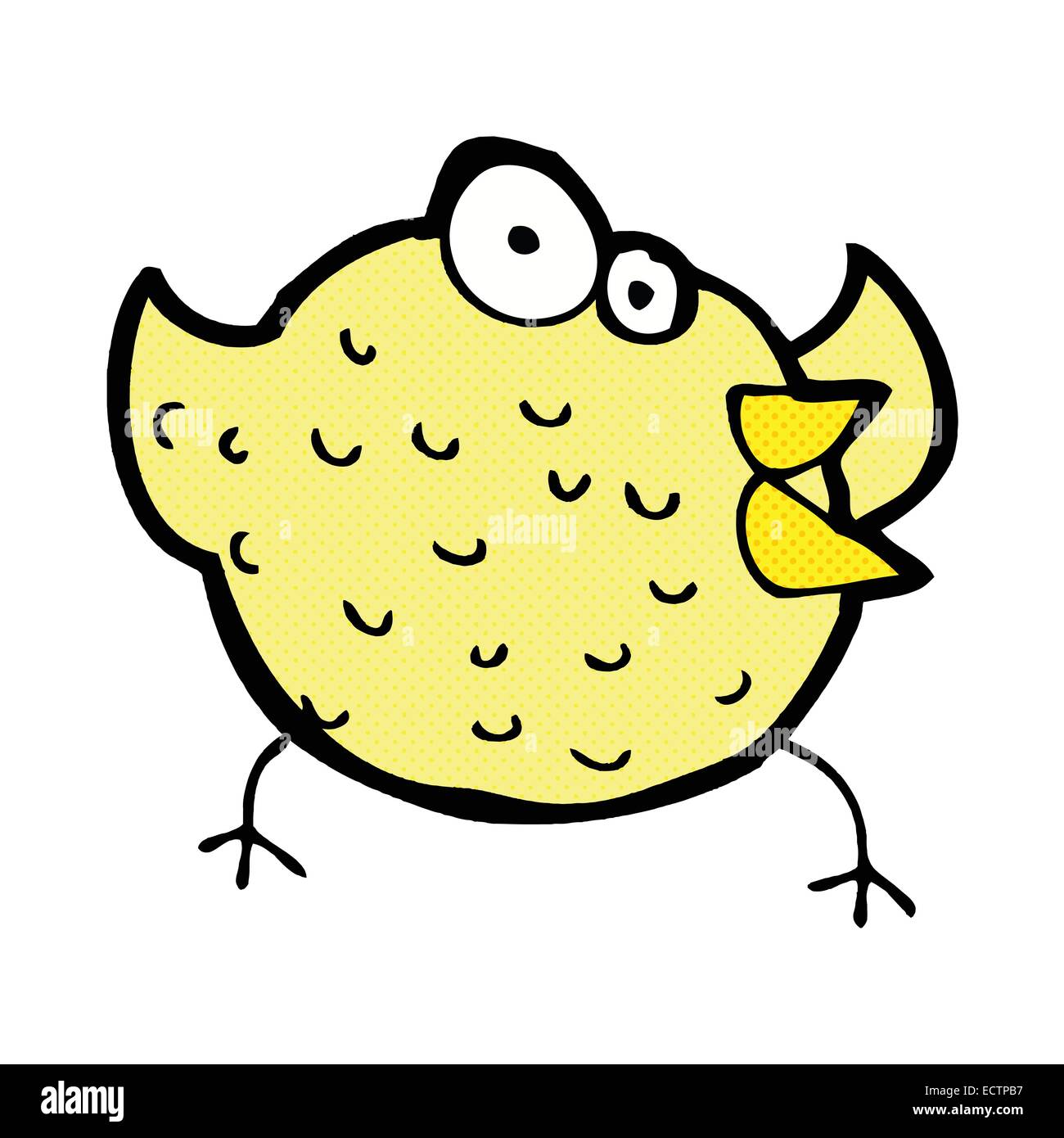 retro comic book style cartoon happy bird Stock Vector Image & Art - Alamy