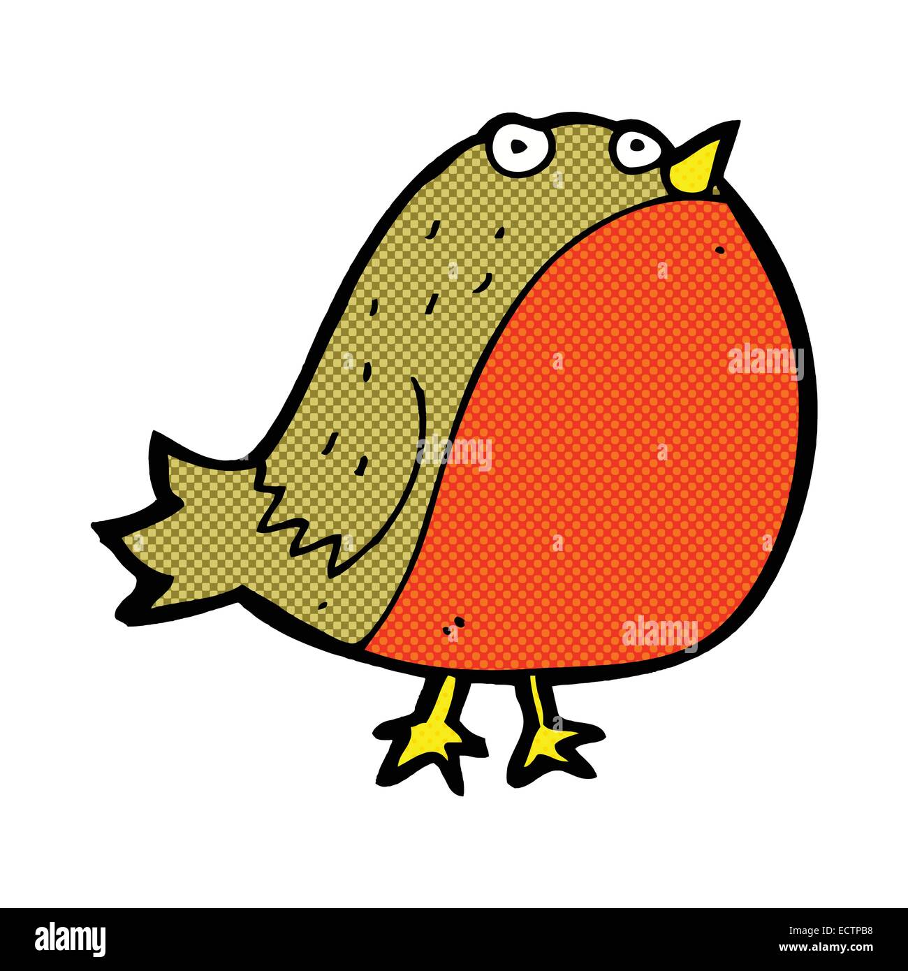 retro comic book style cartoon robin Stock Vector Image & Art - Alamy