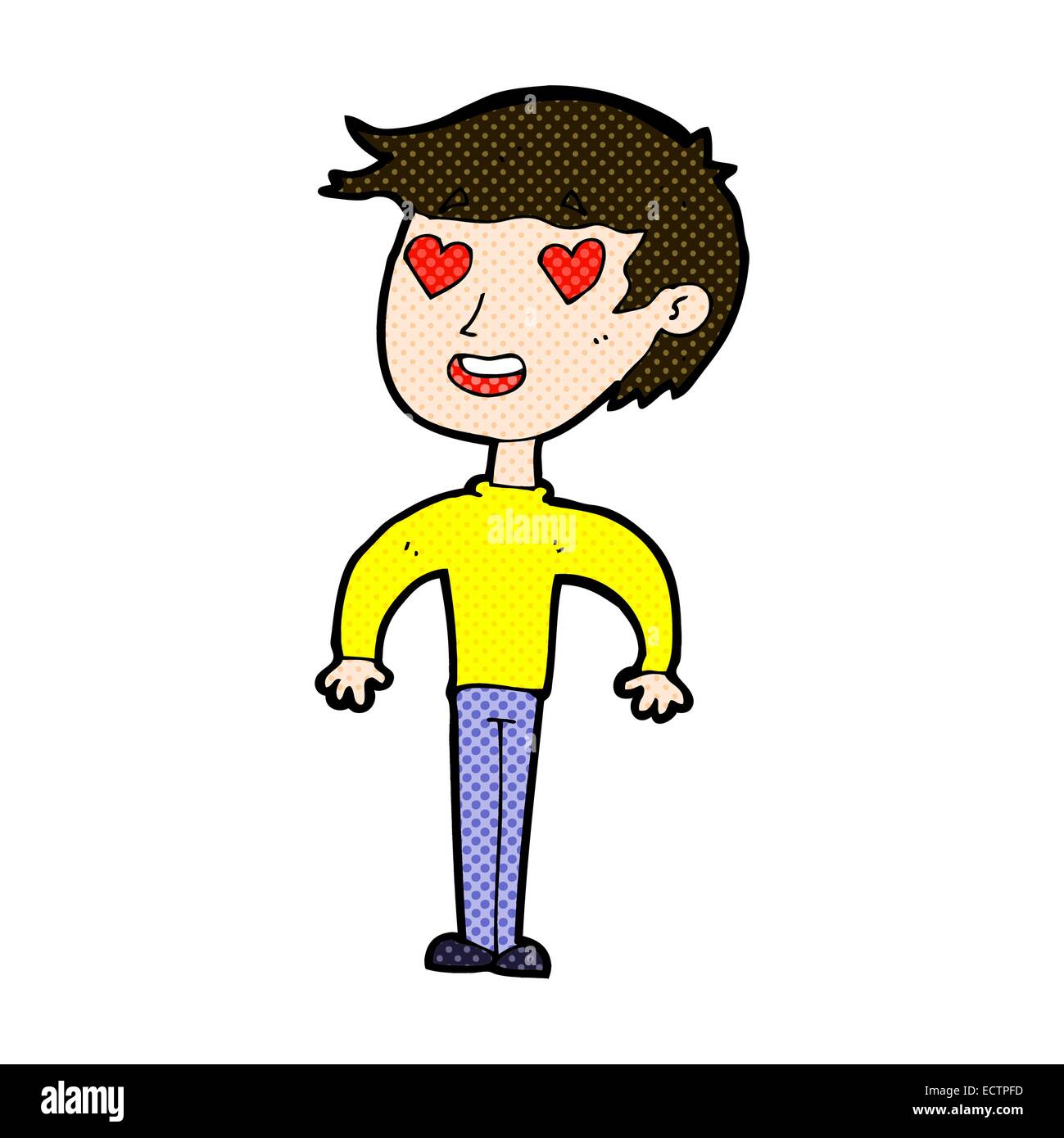 retro comic book style cartoon man in love Stock Vector Image & Art - Alamy