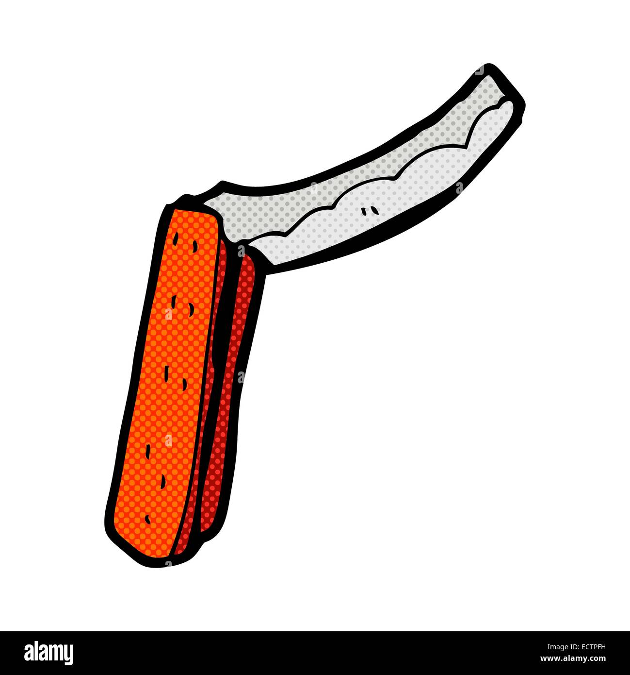 retro comic book style cartoon folding razor Stock Vector Image & Art ...