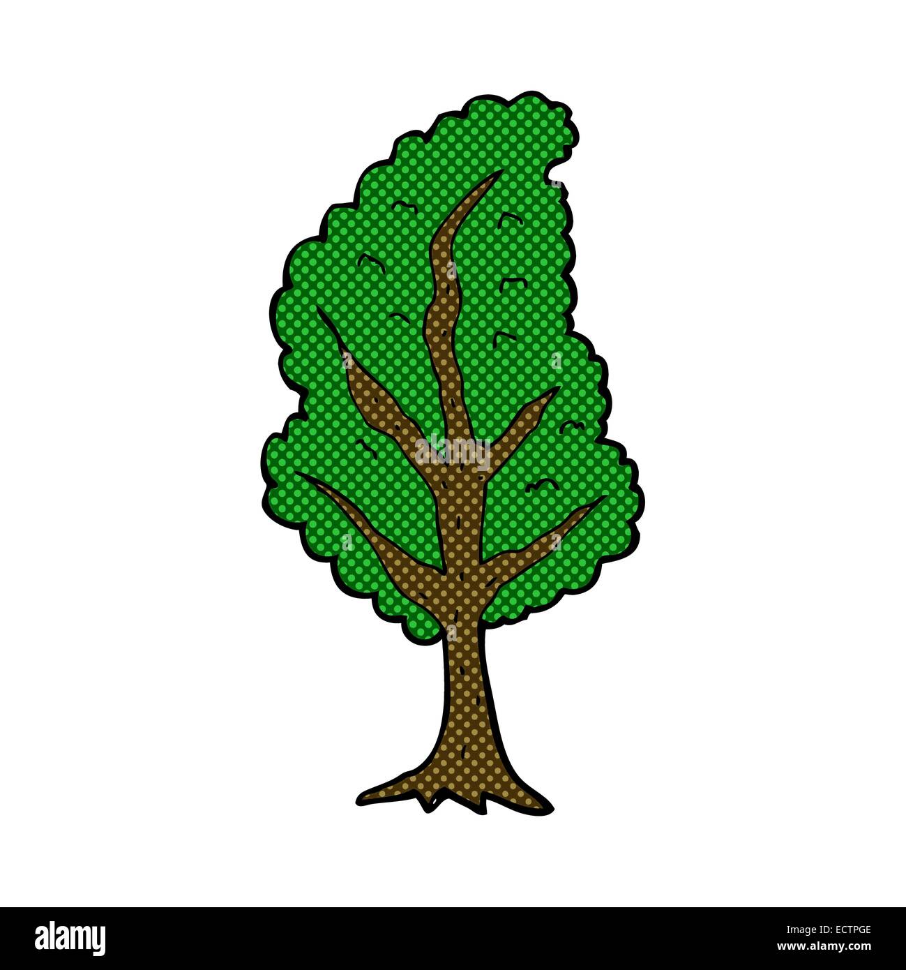 retro comic book style cartoon tree Stock Vector Image & Art - Alamy