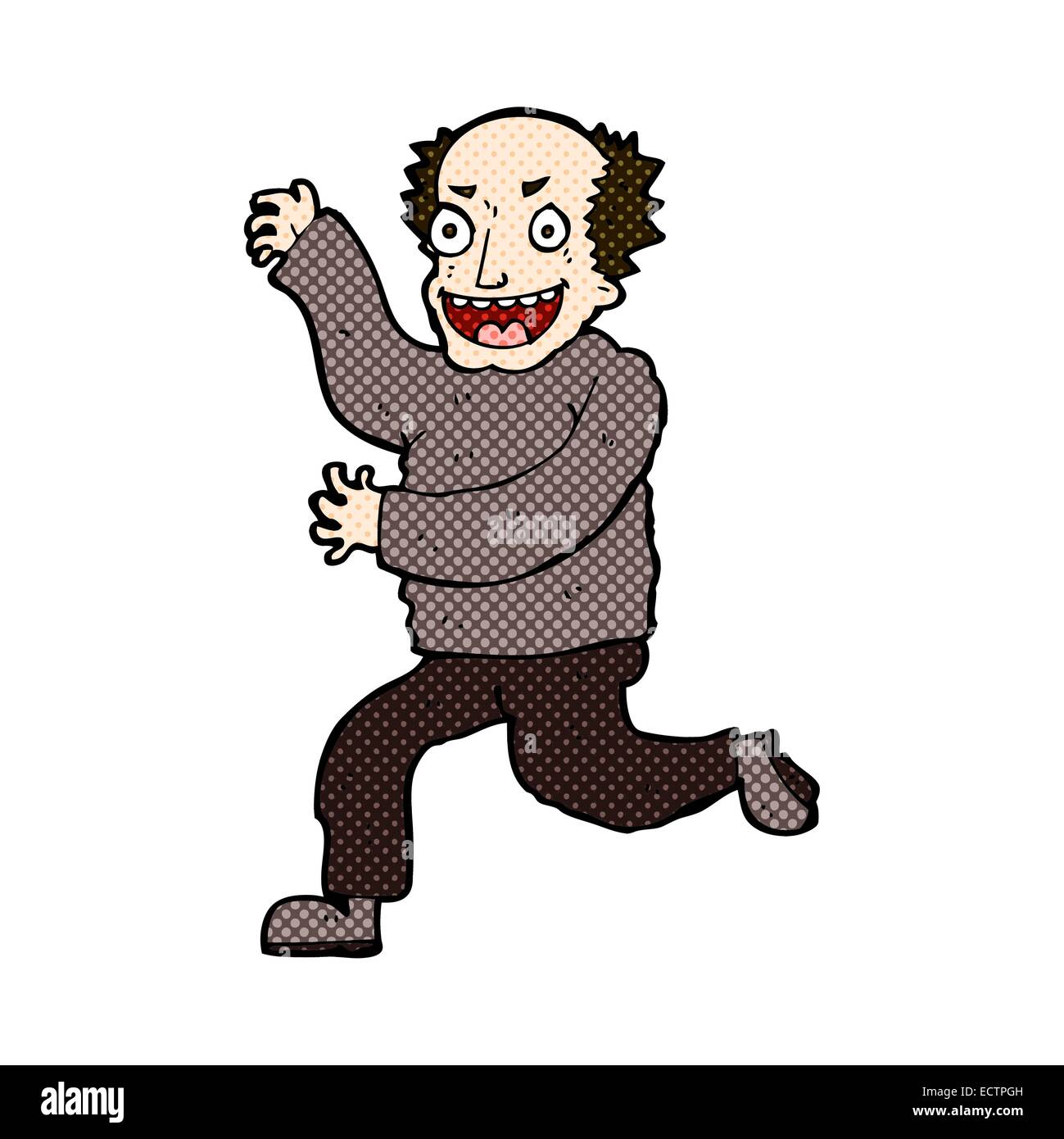 retro comic book style cartoon evil old man Stock Vector Image & Art ...