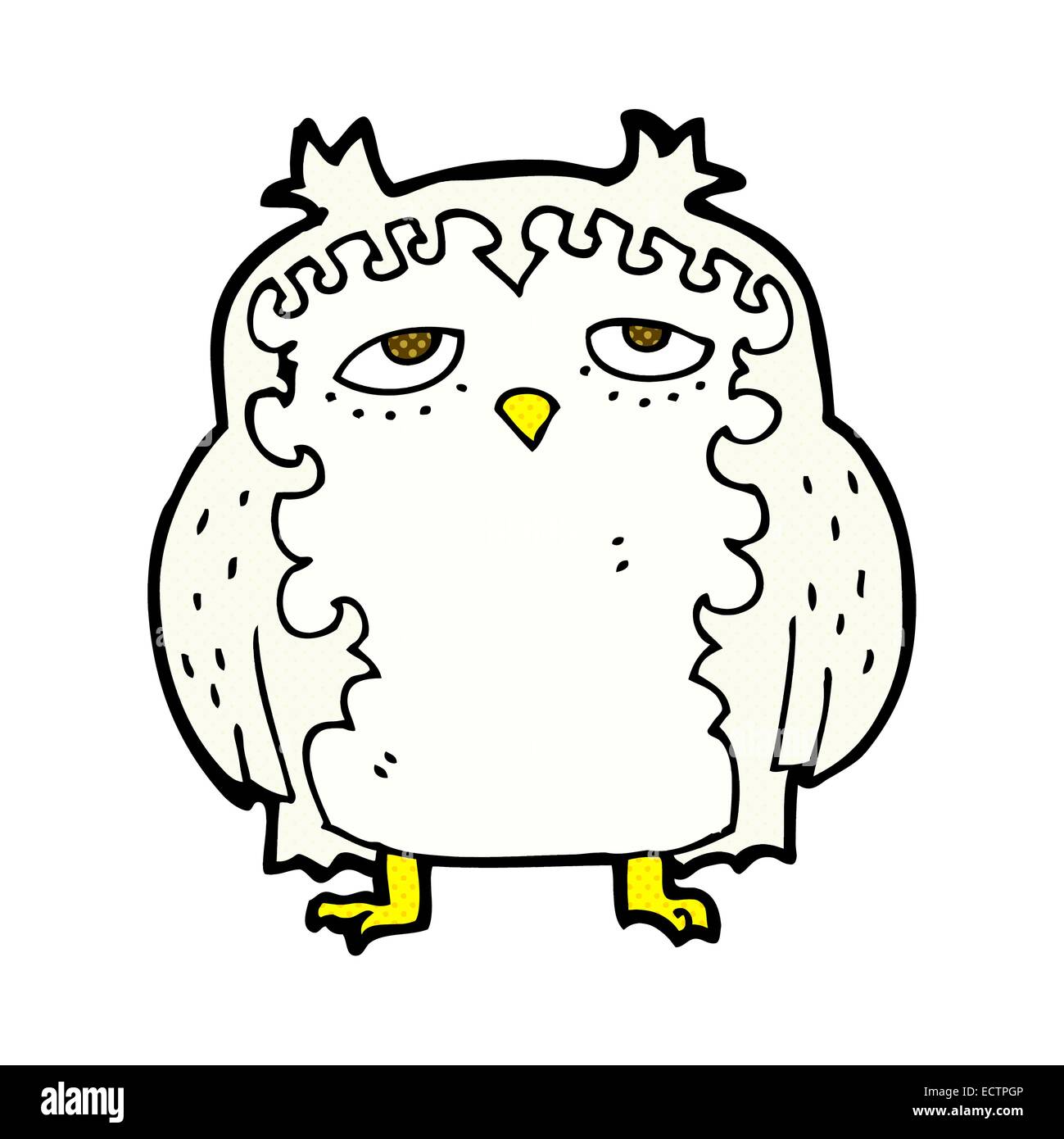 retro comic book style cartoon wise old owl Stock Vector Image & Art ...