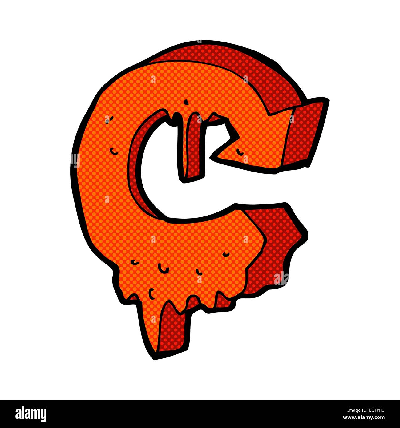 retro comic book style cartoon melting arrow symbol Stock Vector Image ...