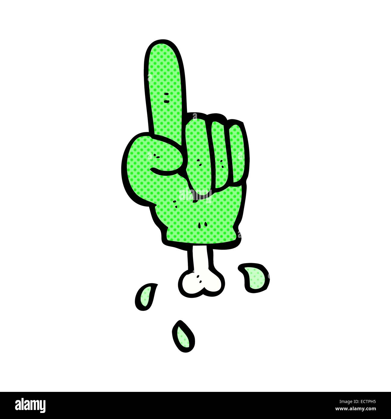 retro comic book style cartoon pointing halloween hand Stock Vector ...