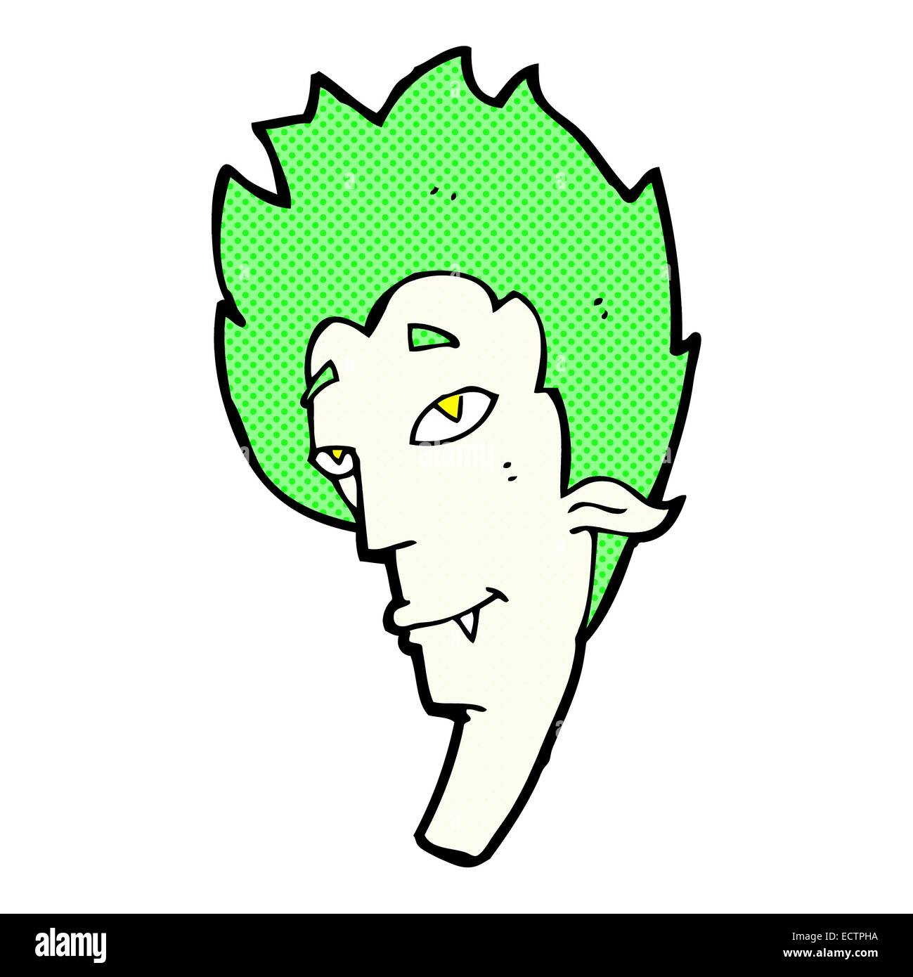 retro comic book style cartoon vampire head Stock Vector Image & Art ...