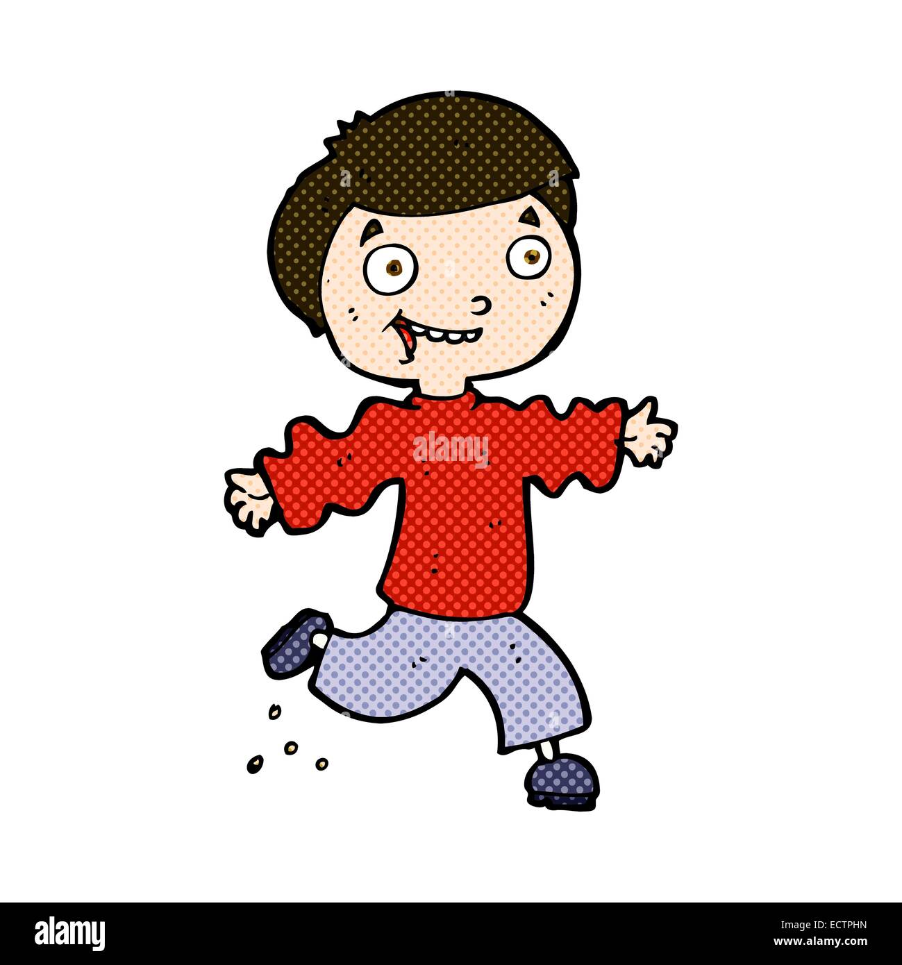 retro comic book style cartoon excited boy Stock Vector Image & Art - Alamy