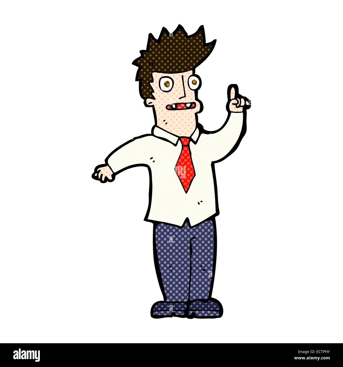 retro comic book style cartoon man with idea Stock Vector Image & Art ...