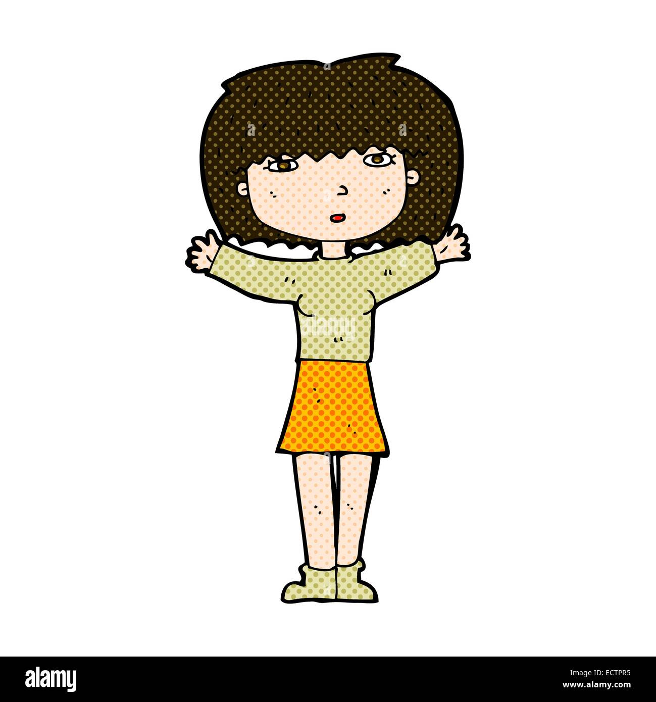 Comic raising hand Cut Out Stock Images & Pictures - Alamy