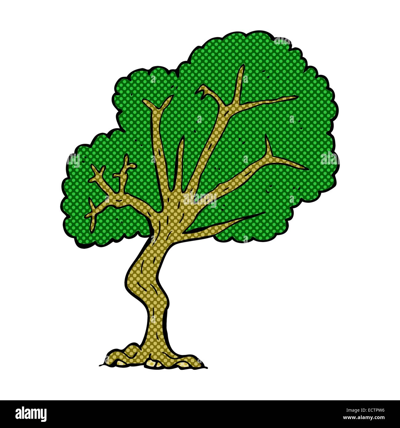 retro comic book style cartoon tree Stock Vector Image & Art - Alamy