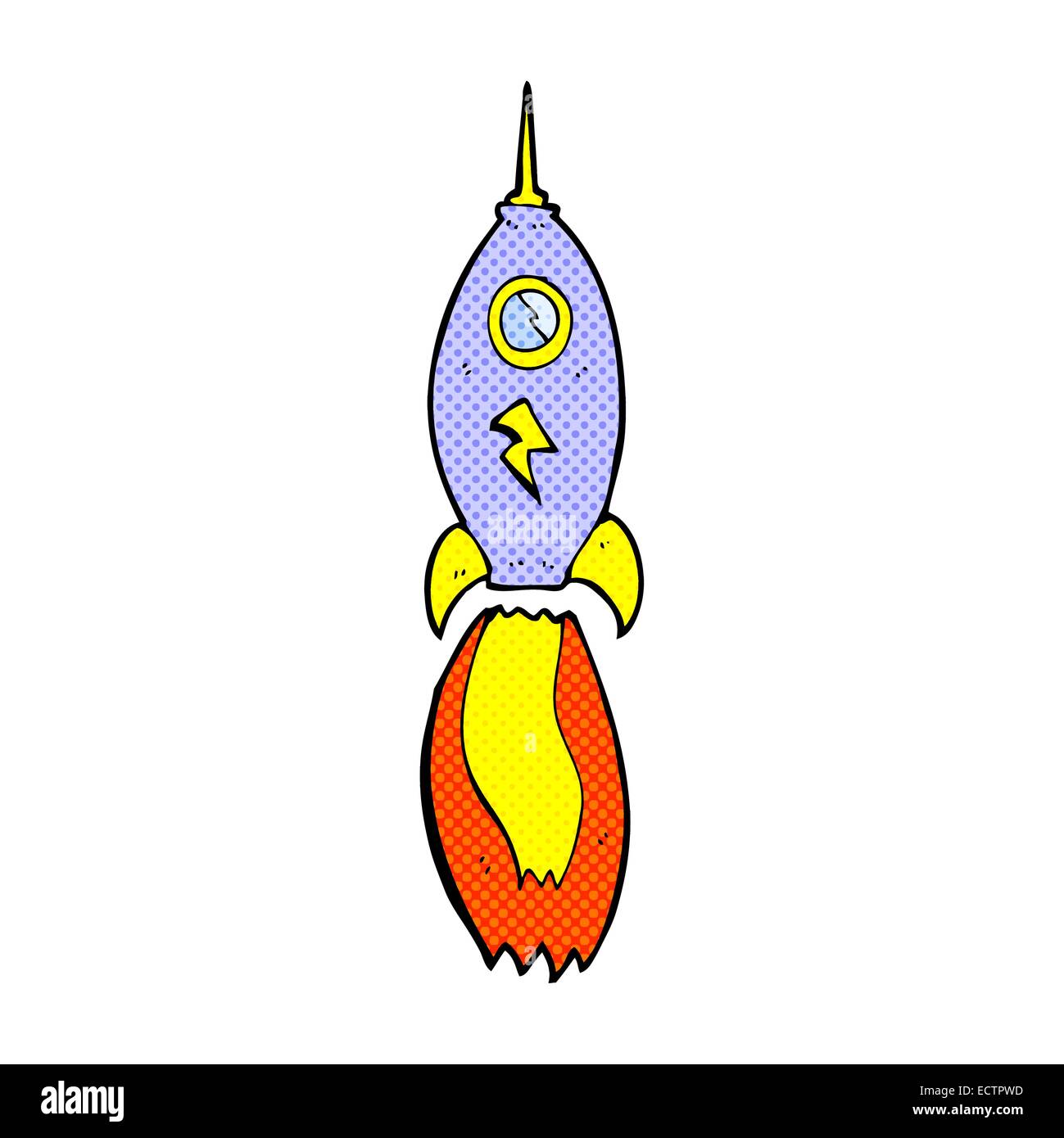 retro comic book style cartoon rocket Stock Vector Image & Art - Alamy