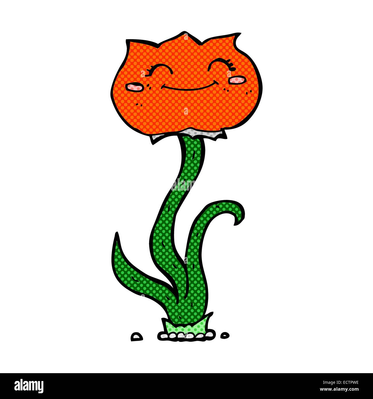 retro comic book style cartoon flower Stock Vector Image & Art - Alamy