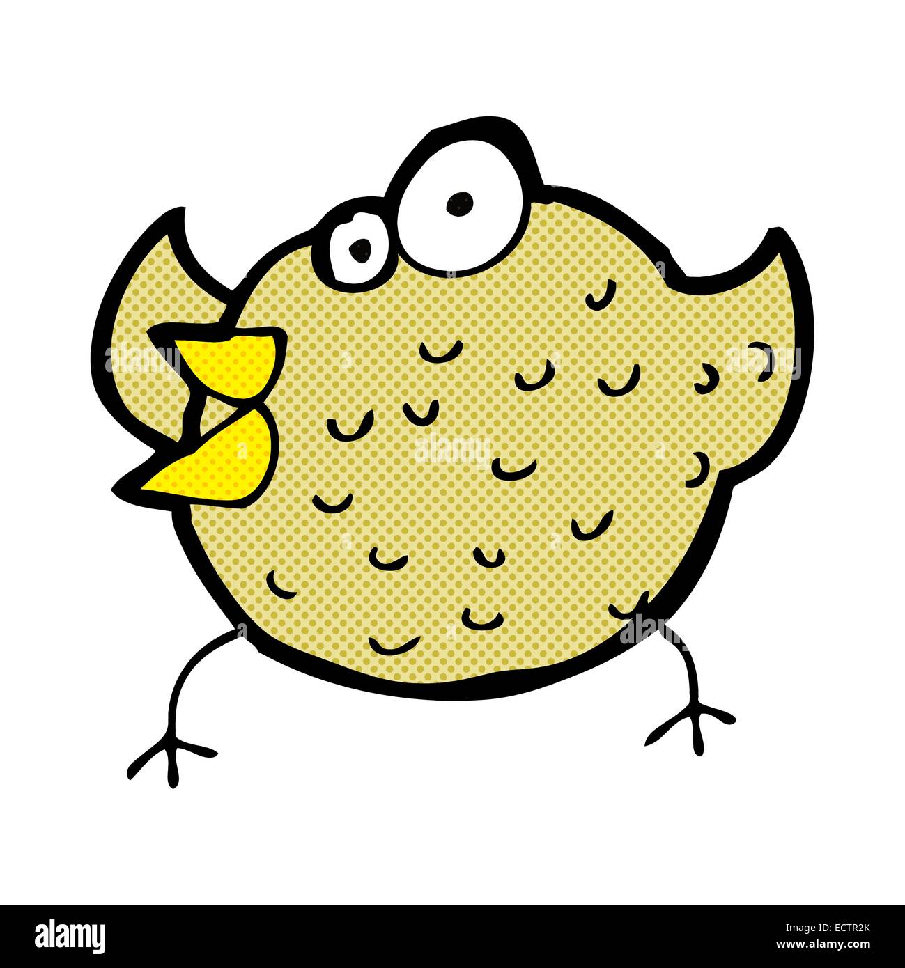 retro comic book style cartoon happy bird Stock Vector Image & Art - Alamy