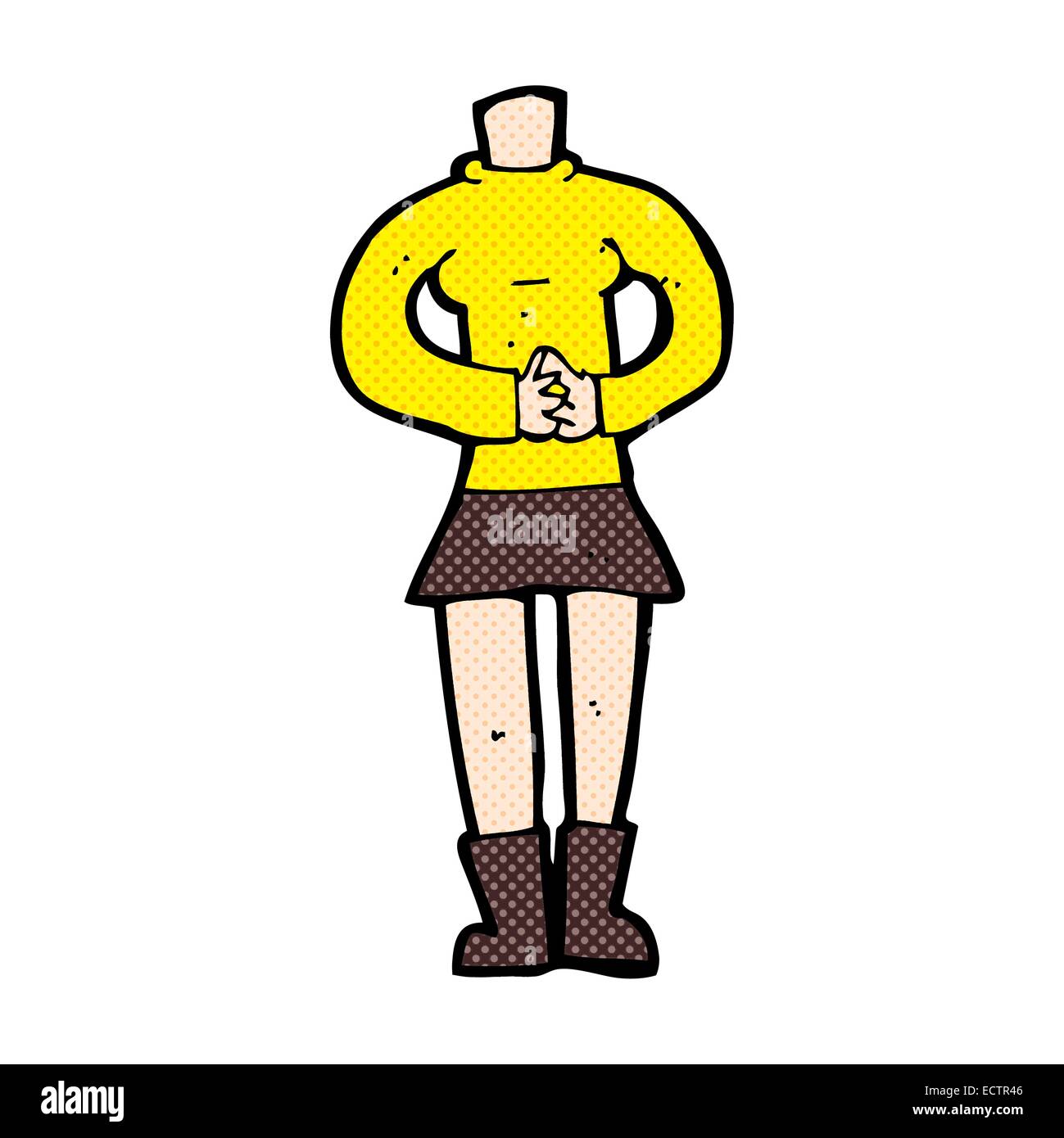 retro comic book style cartoon female body Stock Vector Image & Art - Alamy