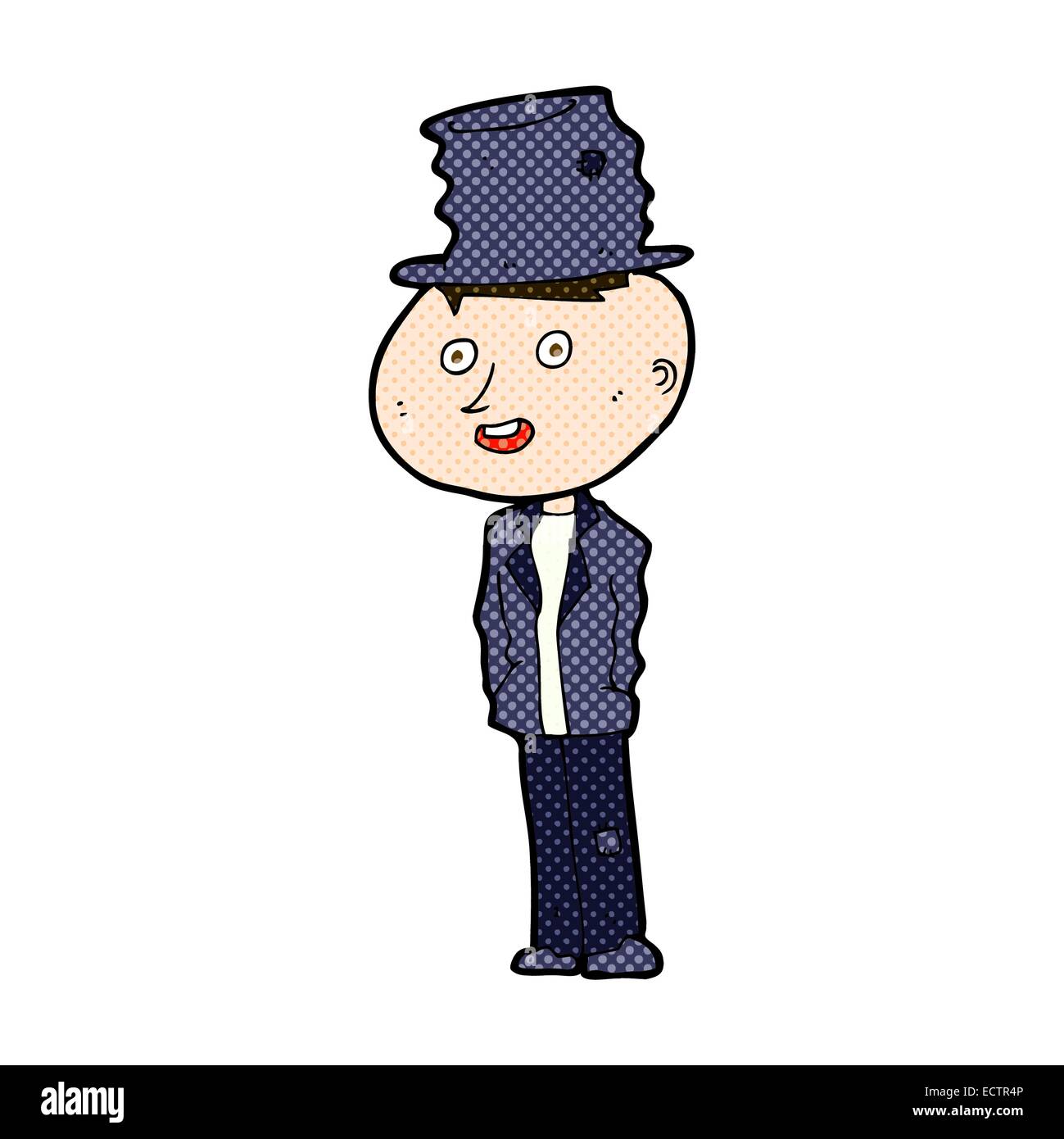 retro comic book style cartoon funny hobo man Stock Vector Image & Art ...