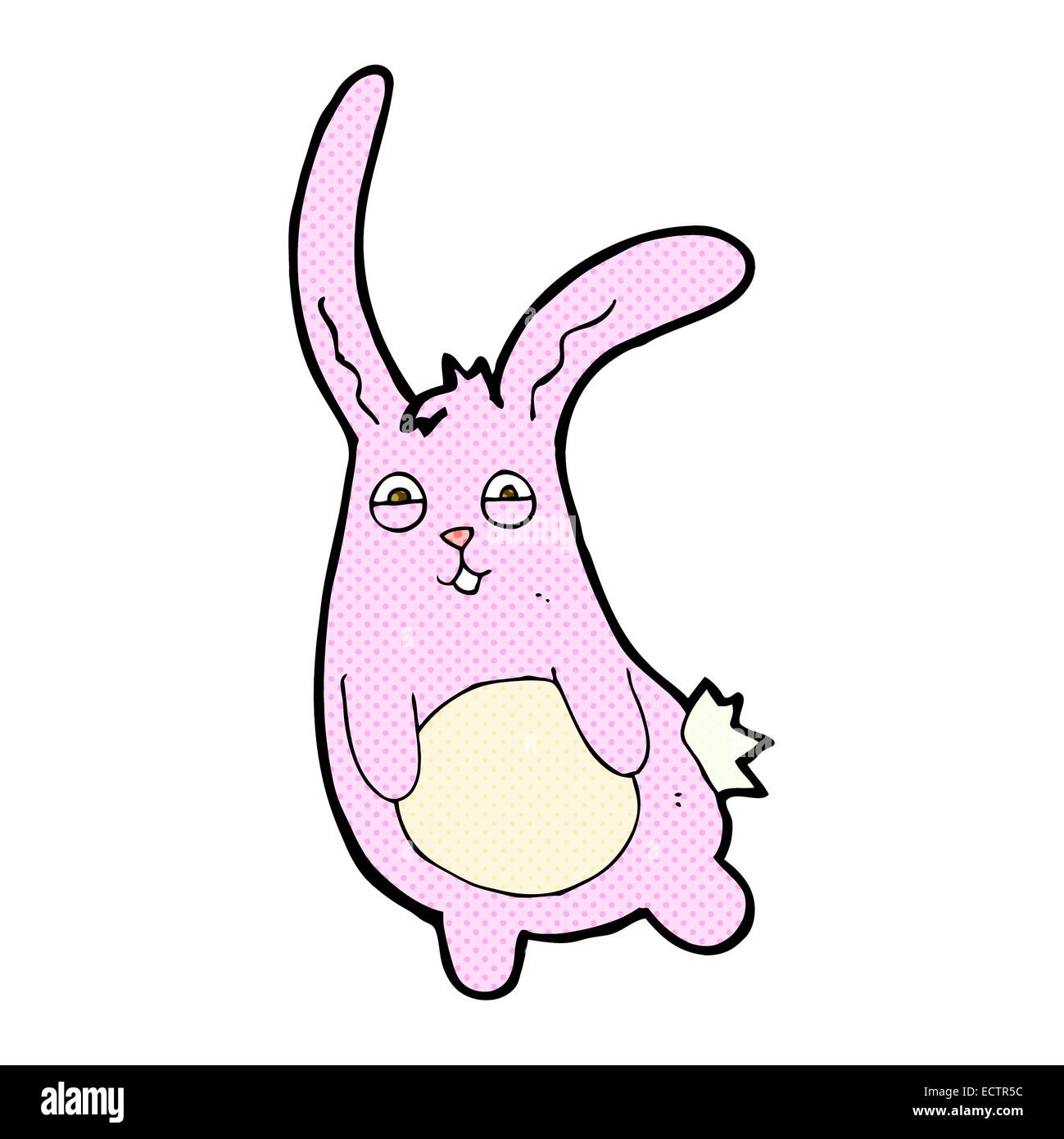 funny retro comic book style cartoon rabbit Stock Vector Image & Art ...
