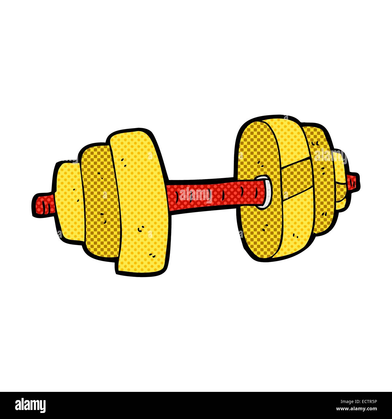 retro comic book style cartoon dumbbell Stock Vector Image & Art - Alamy