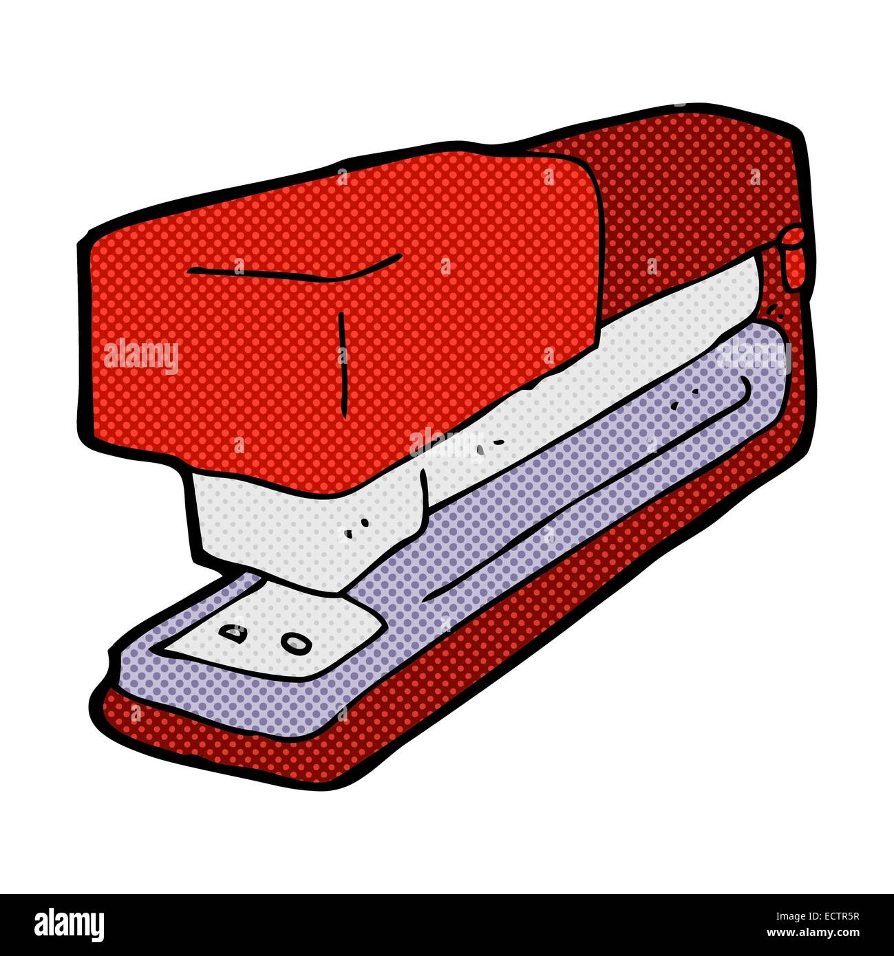 retro comic book style cartoon office stapler Stock Vector Image & Art ...