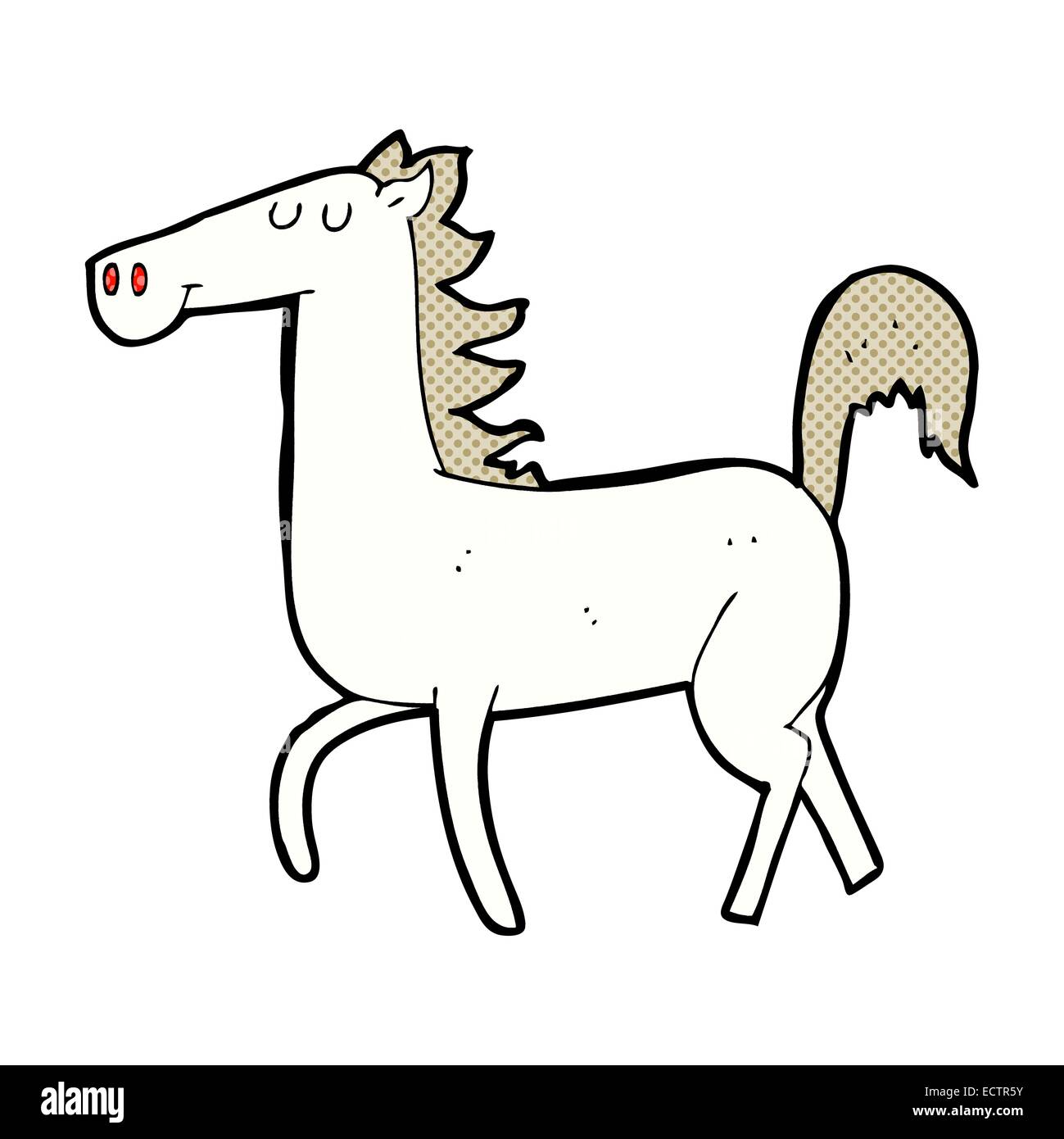 retro comic book style cartoon horse Stock Vector Image & Art - Alamy