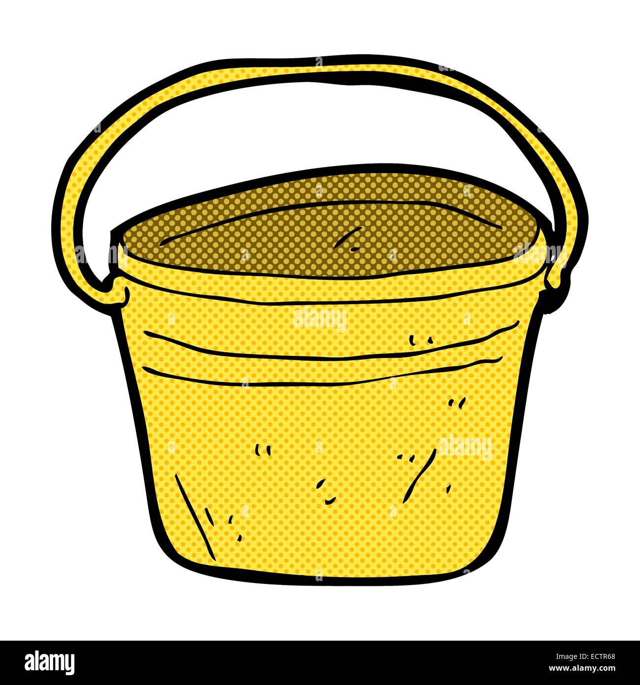 retro comic book style cartoon metal bucket Stock Vector Image & Art ...