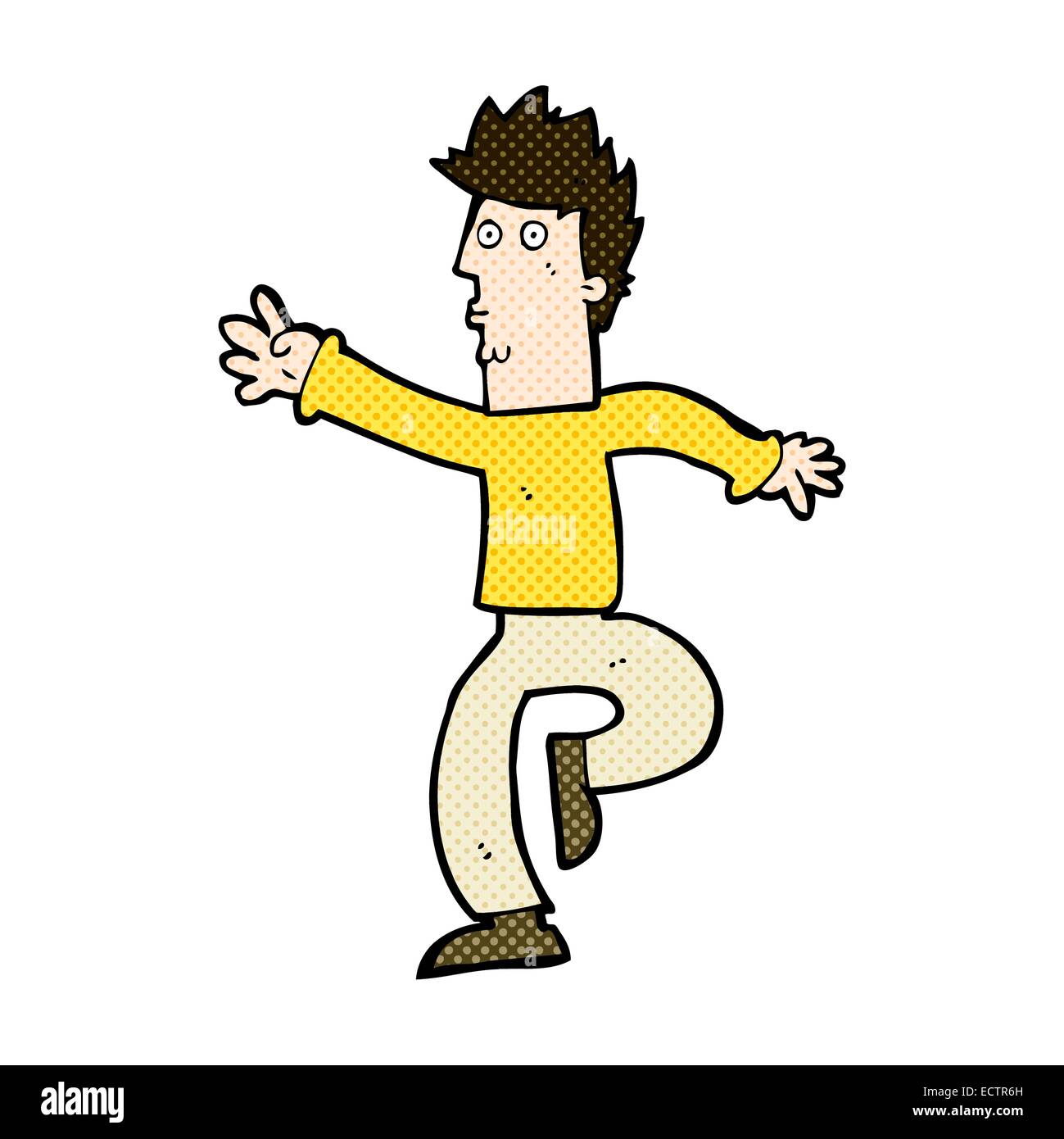 retro comic book style cartoon urgent man Stock Vector Image & Art - Alamy
